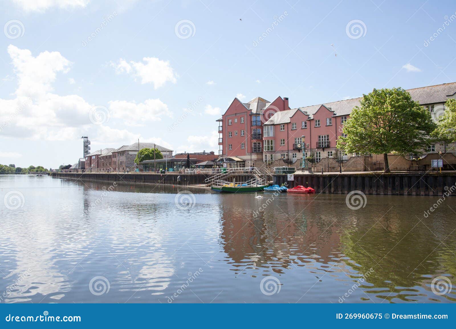 Views of the Quay by the River Exe in Exeter, Devon in the UK Editorial ...