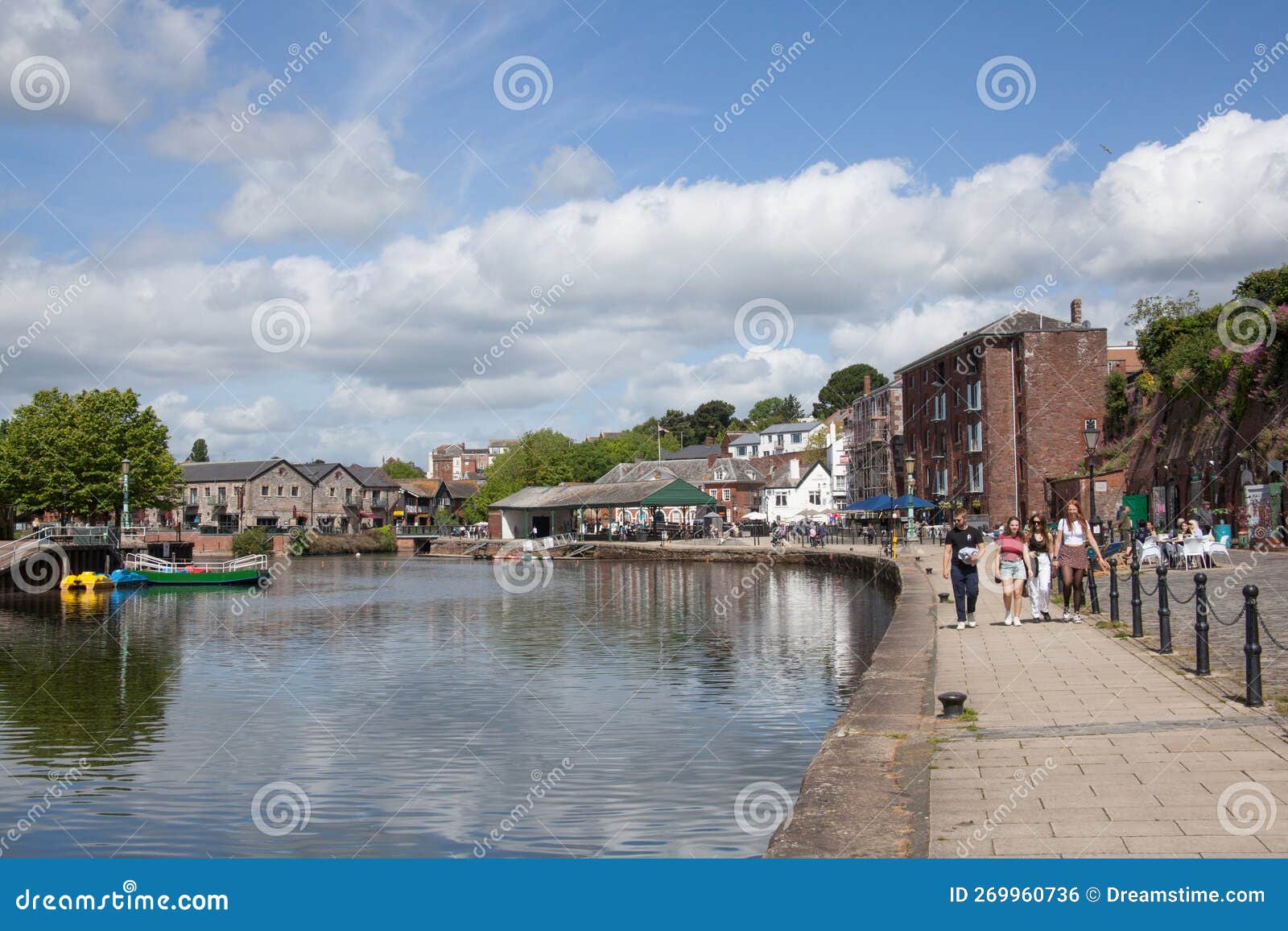 Views of the Quay by the River Exe in Exeter, Devon in the UK Editorial ...