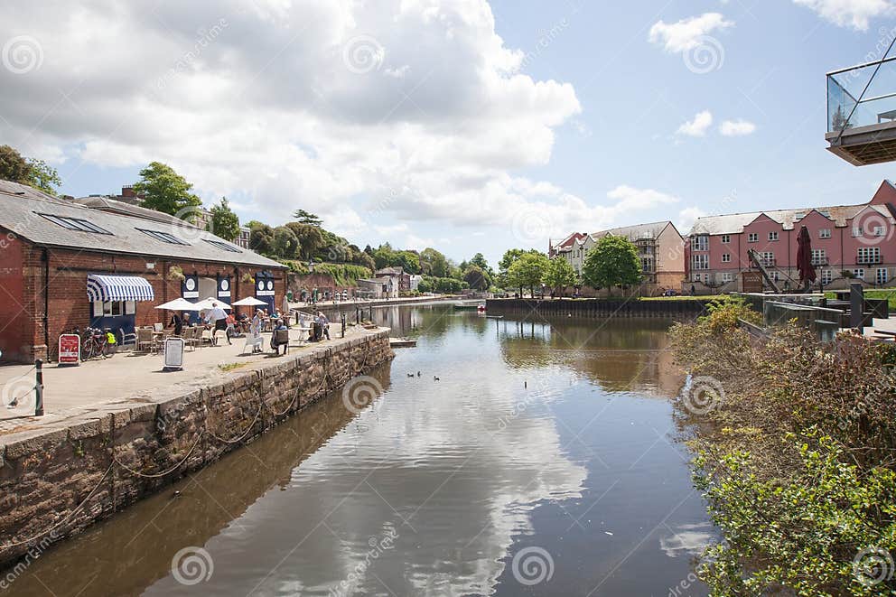 Views of the Quay by the River Exe in Exeter, Devon in the UK Editorial ...