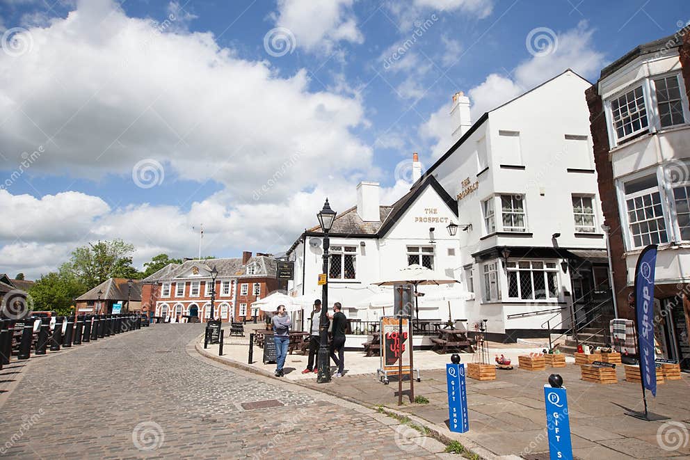 Views of the Quay by the River Exe in Exeter, Devon in the UK Editorial ...