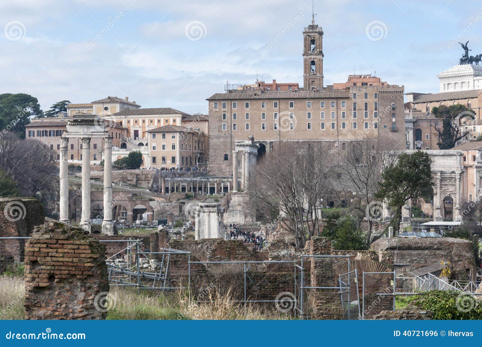 Views of Roman Forum stock photo. Image of historical - 40721696