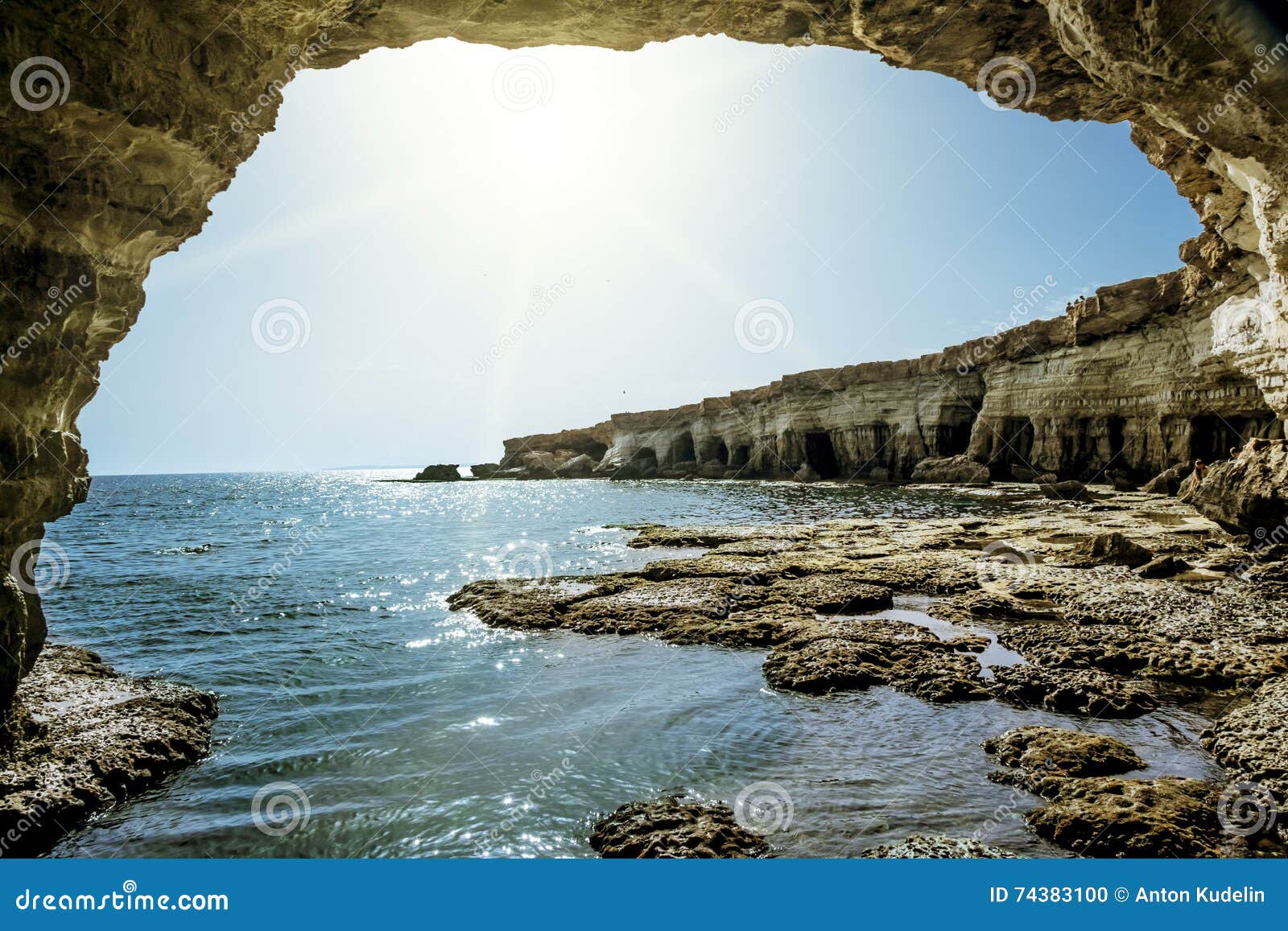 Views of the Sea and Cliffs of Cape Greco . Cyprus. Stock Photo - Image ...