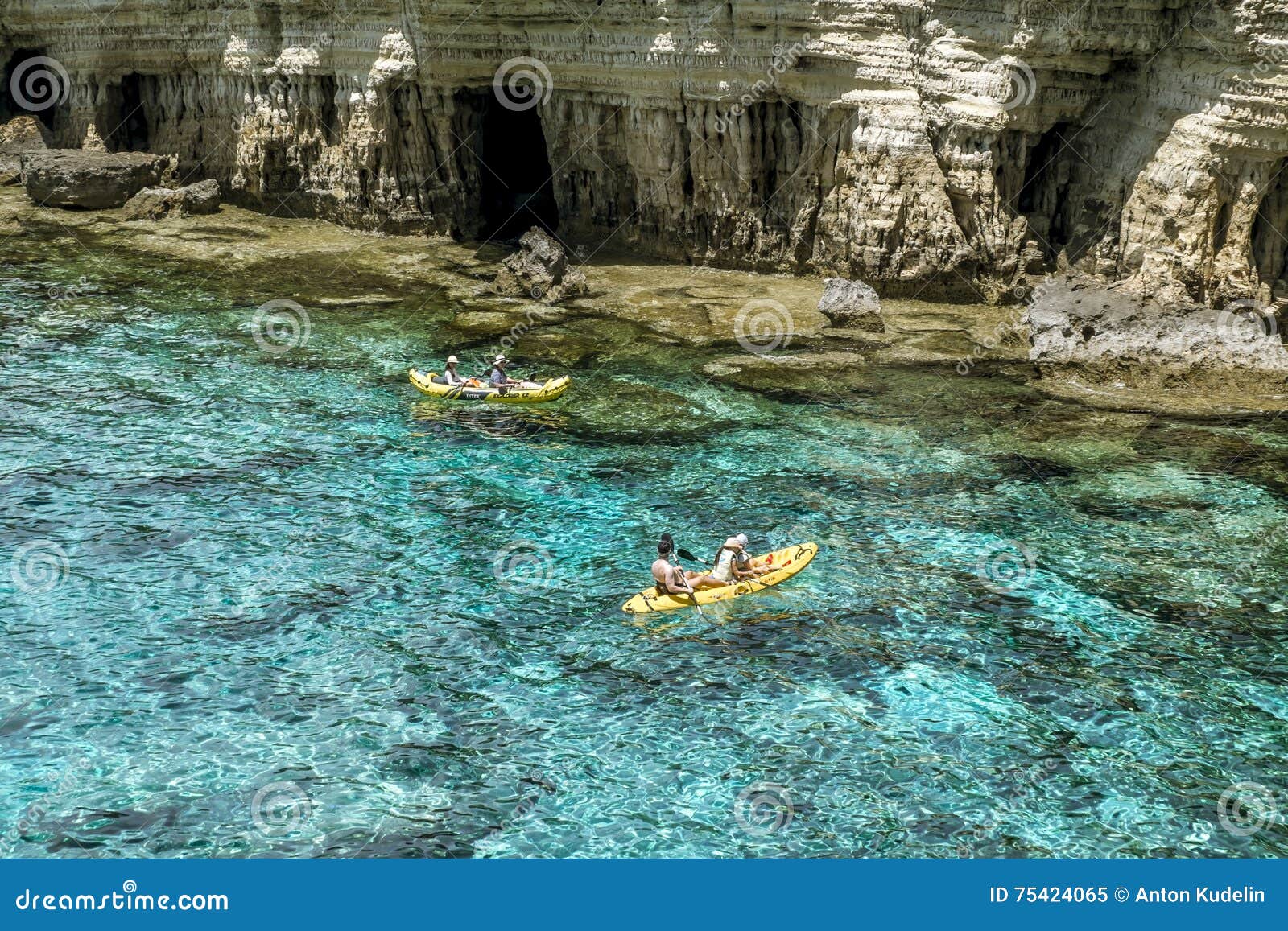 Views of the Sea and Cliffs of Cape Greco . Cyprus. Editorial Image ...