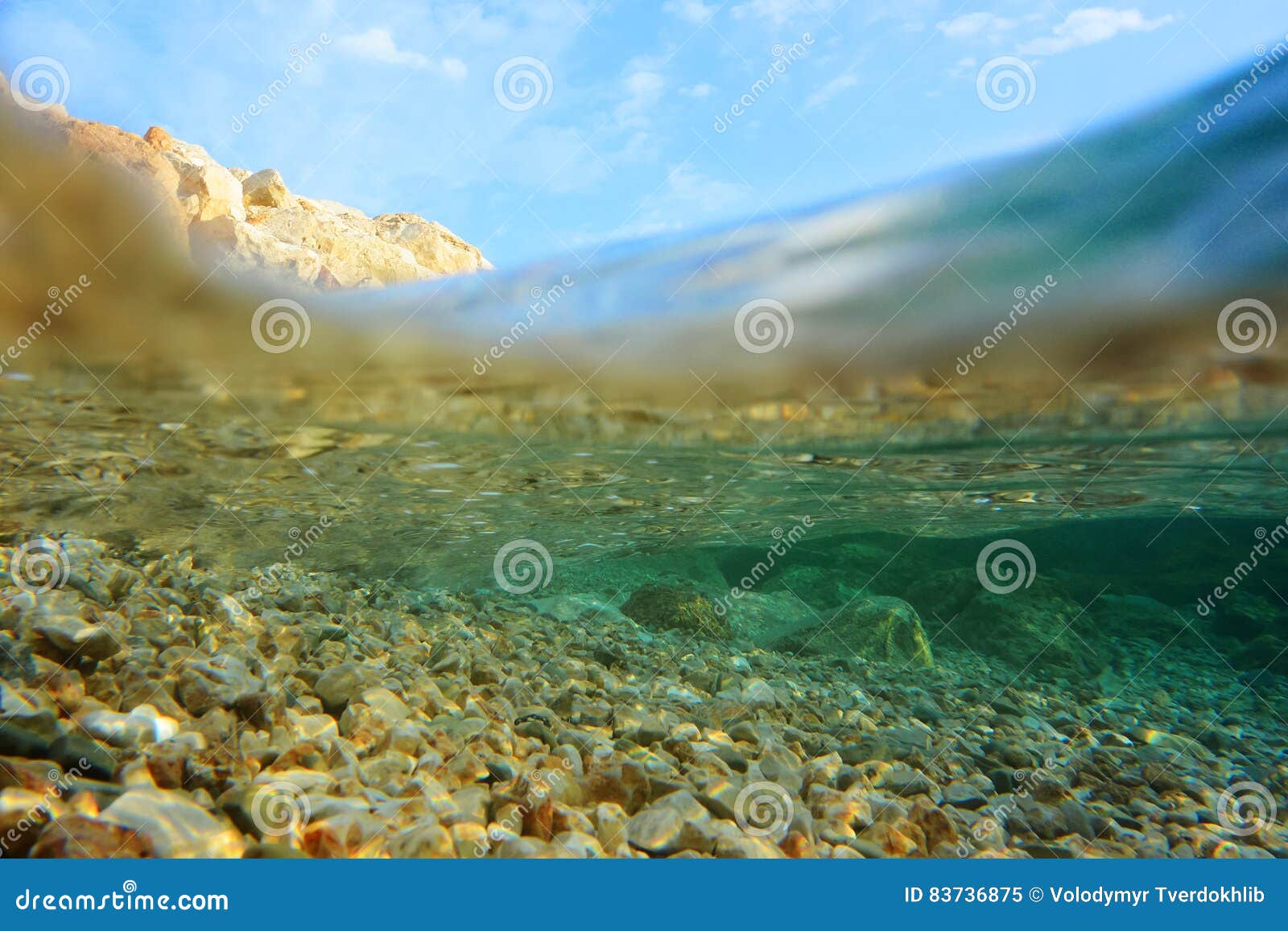 Views of Seabed and Water Surface. Stock Image - Image of seabed ...