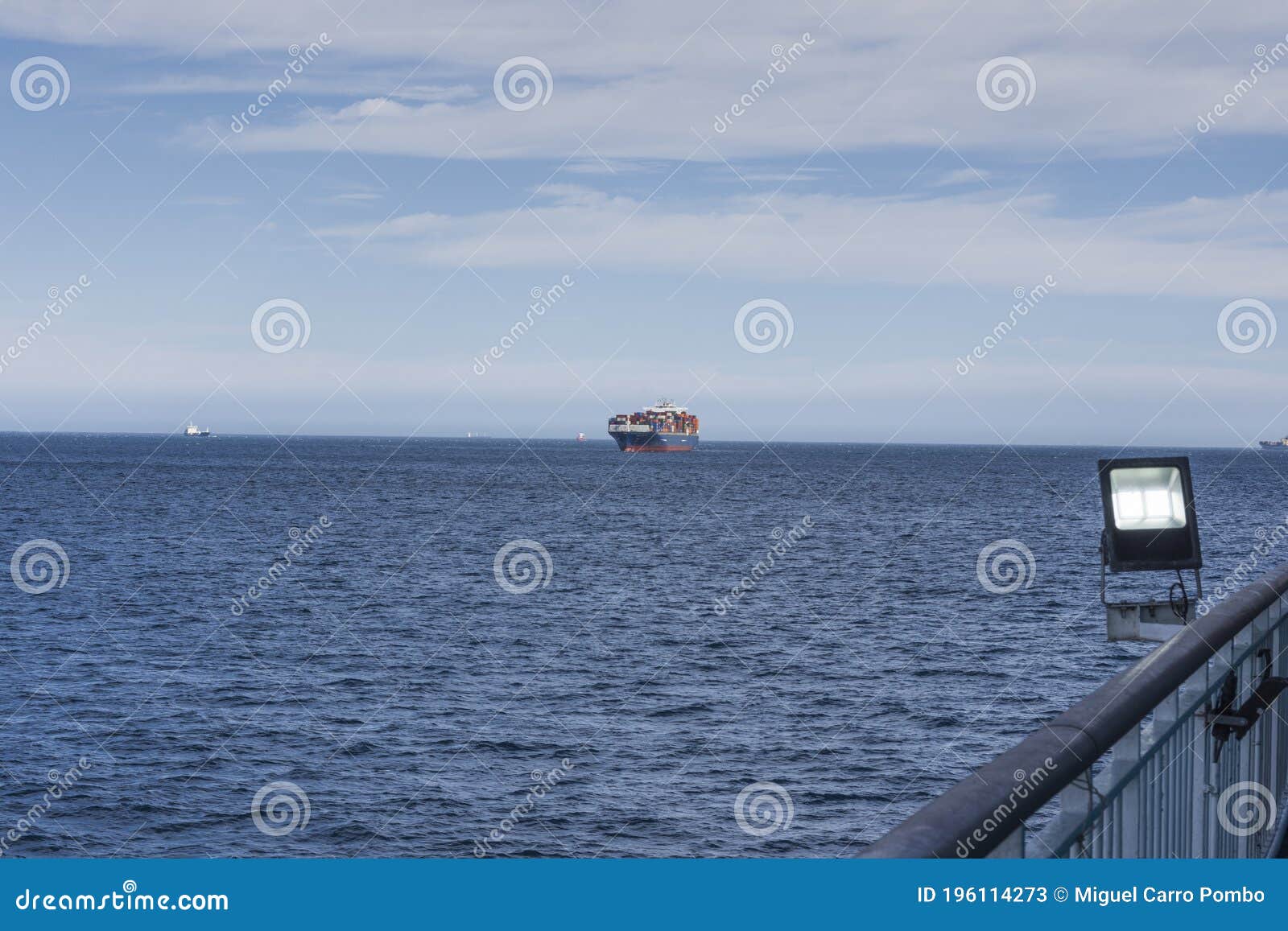 Crossing the Strait of Gibraltar by Ferry Stock Image - Image of cloud ...