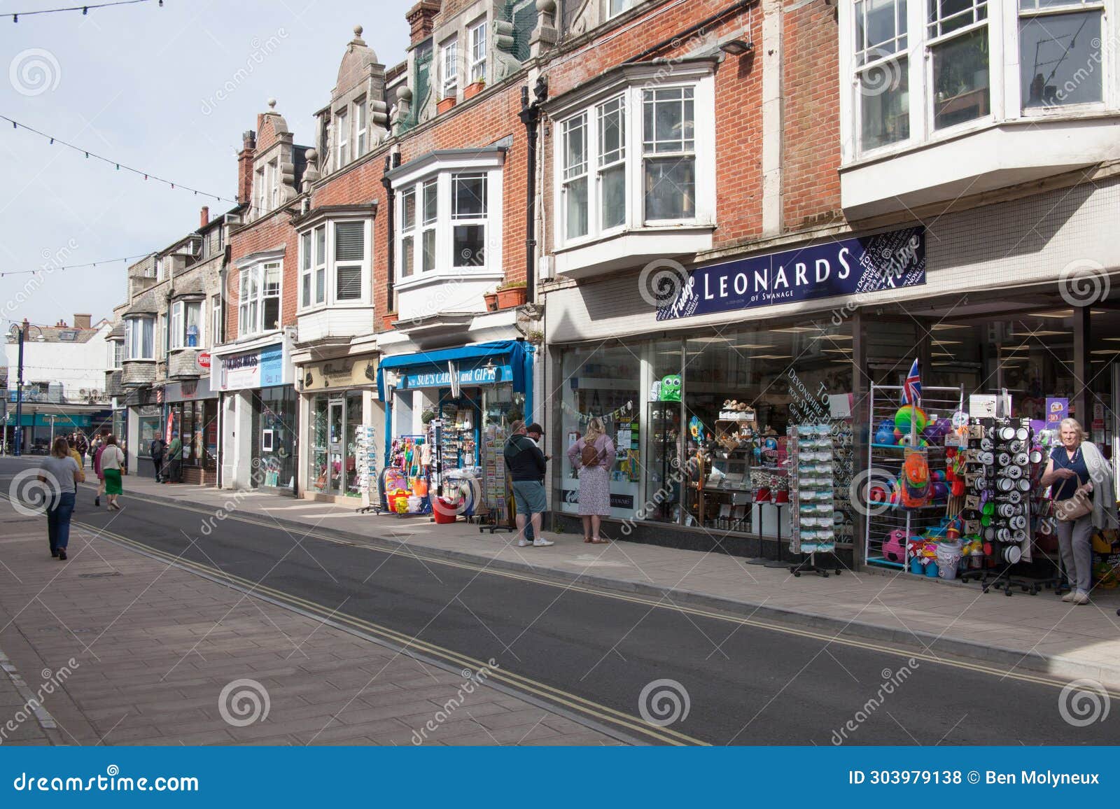 Views of the Shopping Precinct in Swanage, Dorset in the UK Editorial ...