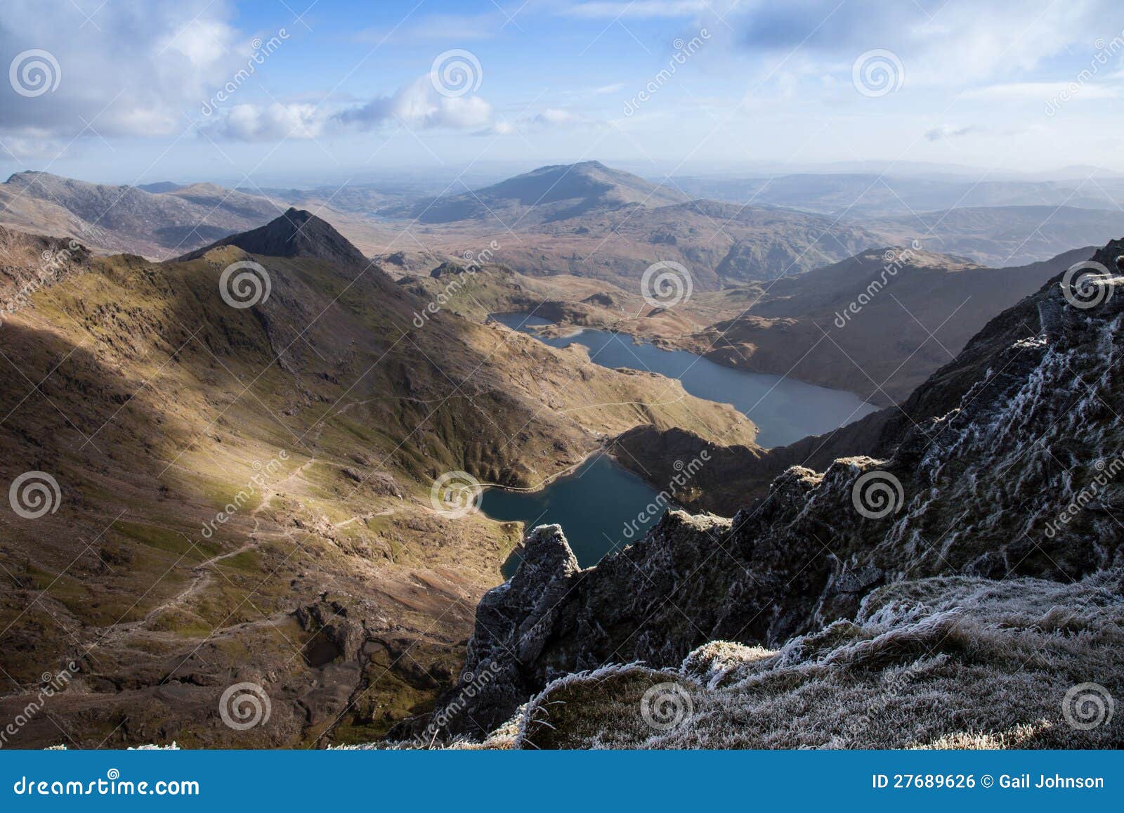 Views from Snowdon stock photo. Image of wales, frosty - 27689626