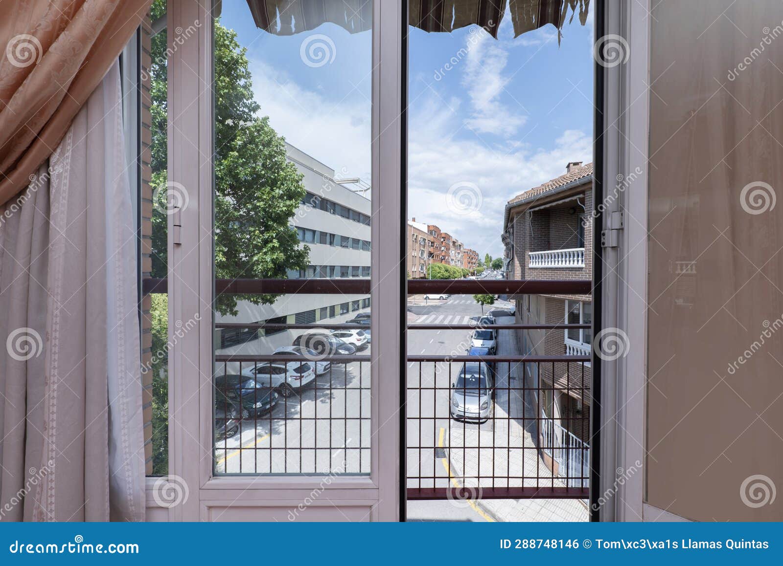 Views of the Street from a Window Stock Photo - Image of beautiful ...