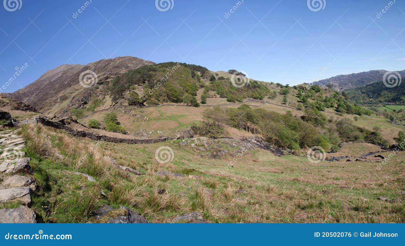 Views up the Watkins Path stock photo. Image of snowdonia - 20502076