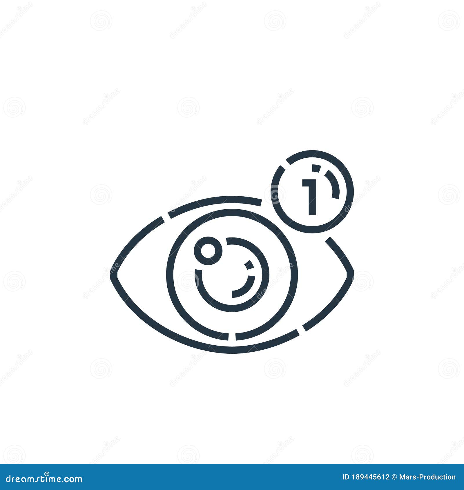 Views Vector Icon Isolated on White Background. Outline, Thin Line ...