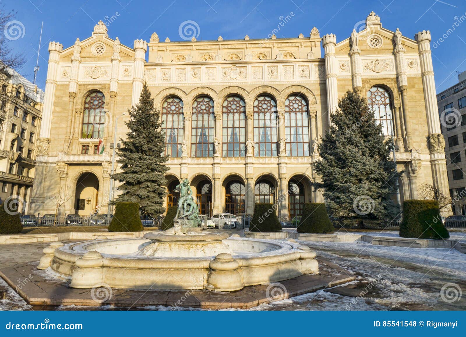 Vigado Concert Hall in Budapest, Hungary Stock Photo - Image of square ...