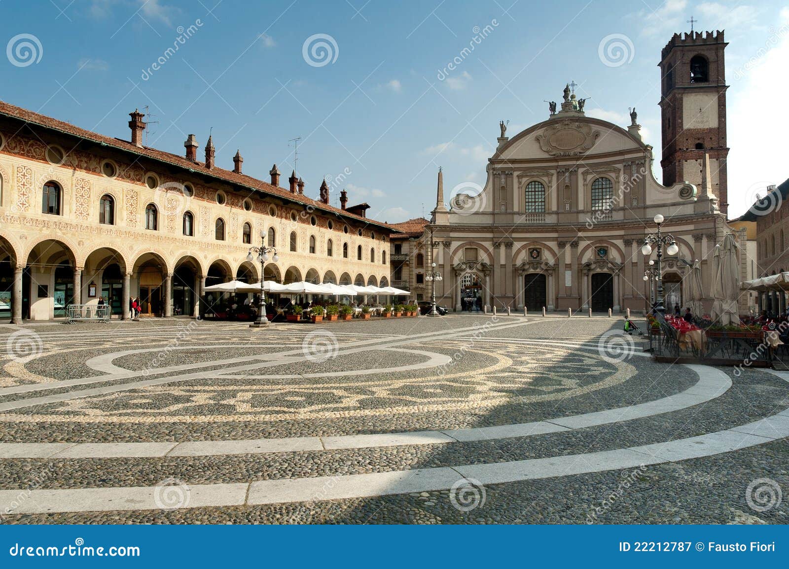 Vigevano, Piazza Ducale stock image. Image of lombardy - 22212787