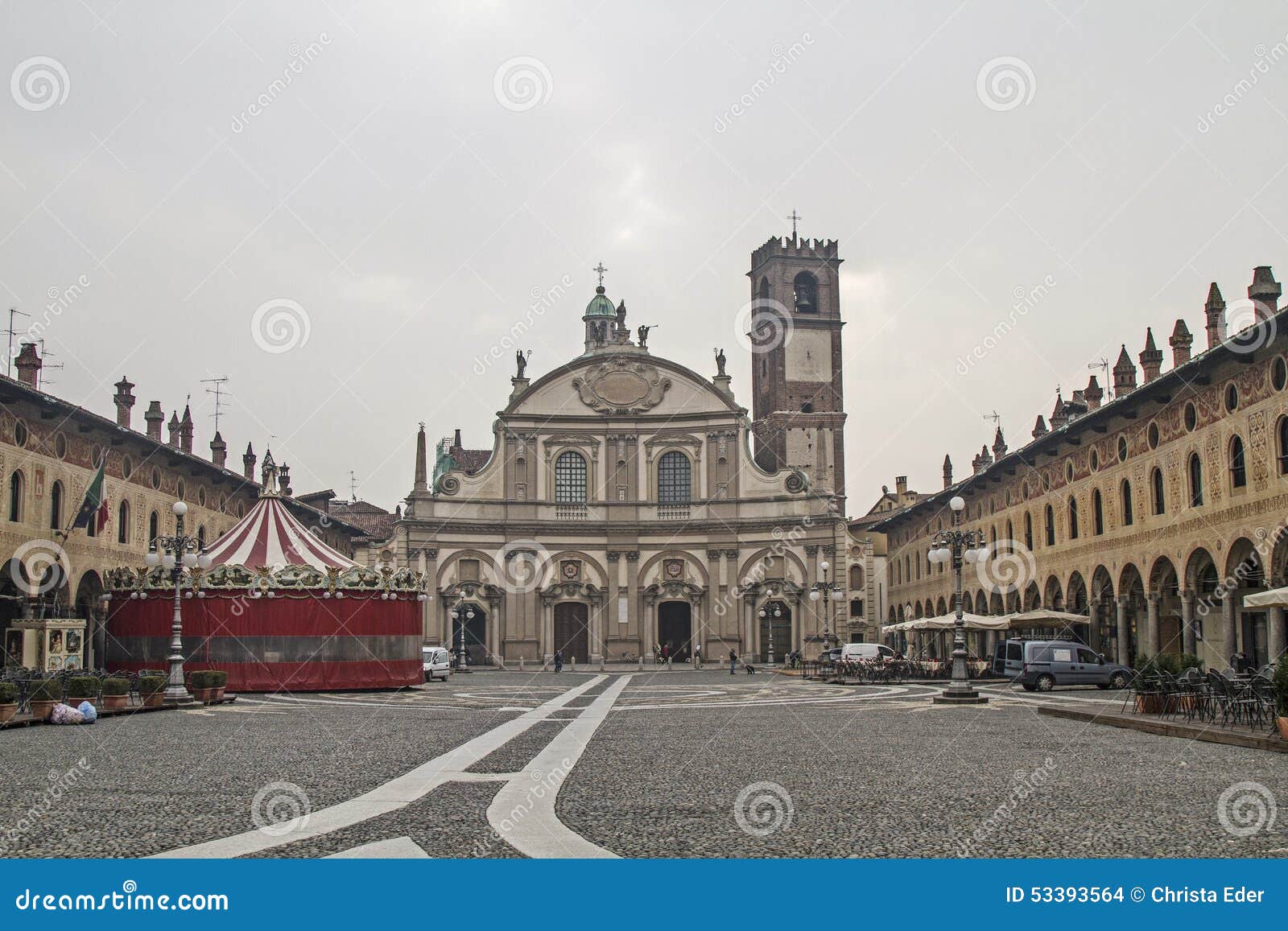Vigevano stock photo. Image of ducale, piazza, northern - 53393564