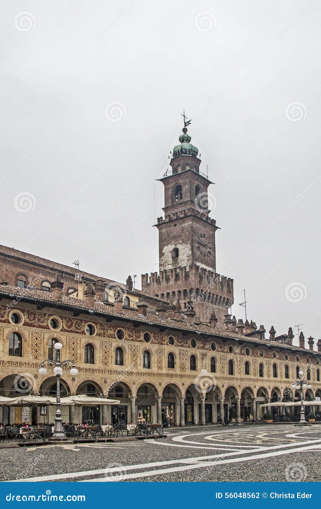 Vigevano stock photo. Image of northern, square, center - 56048562