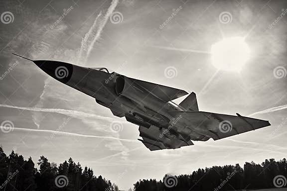 Viggen stock photo. Image of aircraft, aj37, military - 23969052