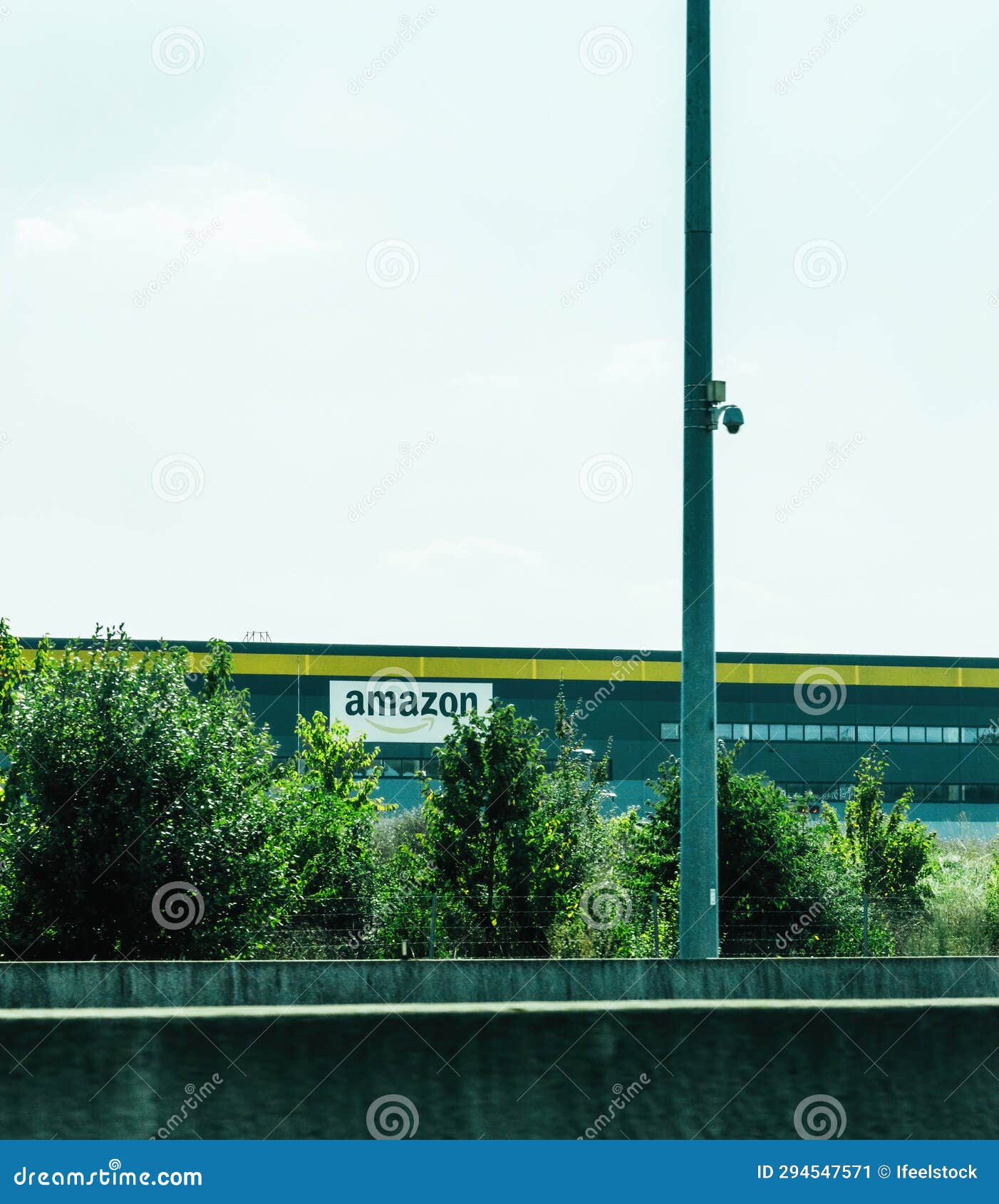 Vigilance at Amazon: Camera Over Warehouse Editorial Photo - Image of ...