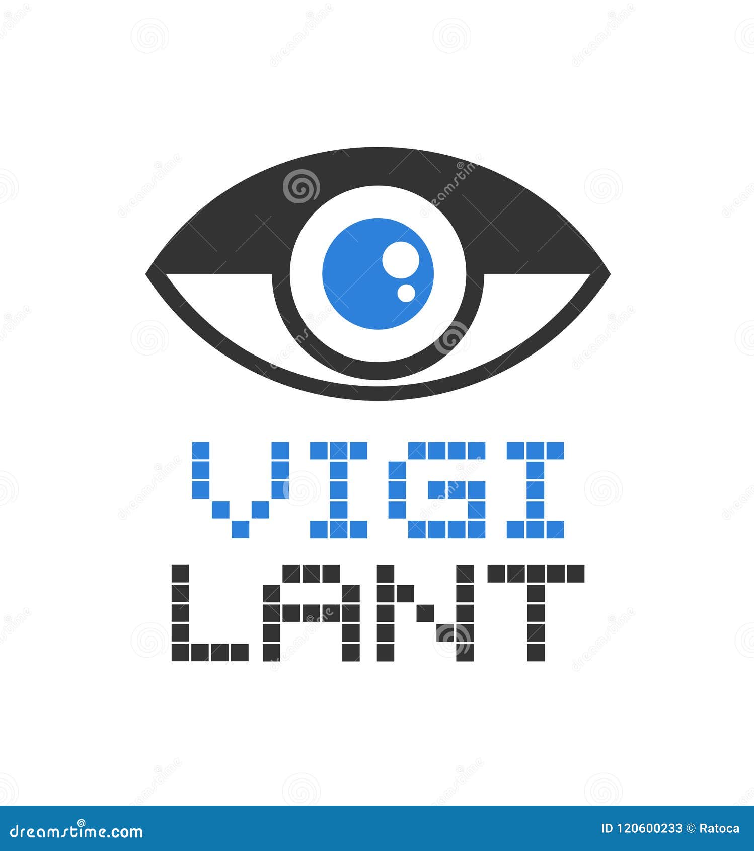 Vigilant eye symbol stock vector. Illustration of private - 120600233