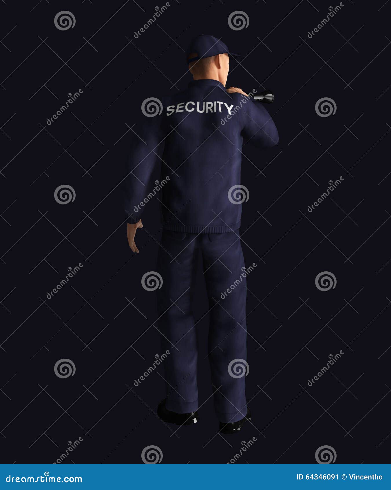 Vigilant Security Guard stock illustration. Illustration of security ...