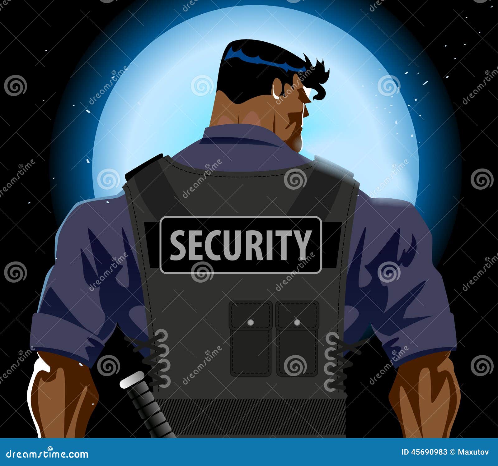 Vigilante De Seguridad Ilustración del Vector - Imagen: 45690983