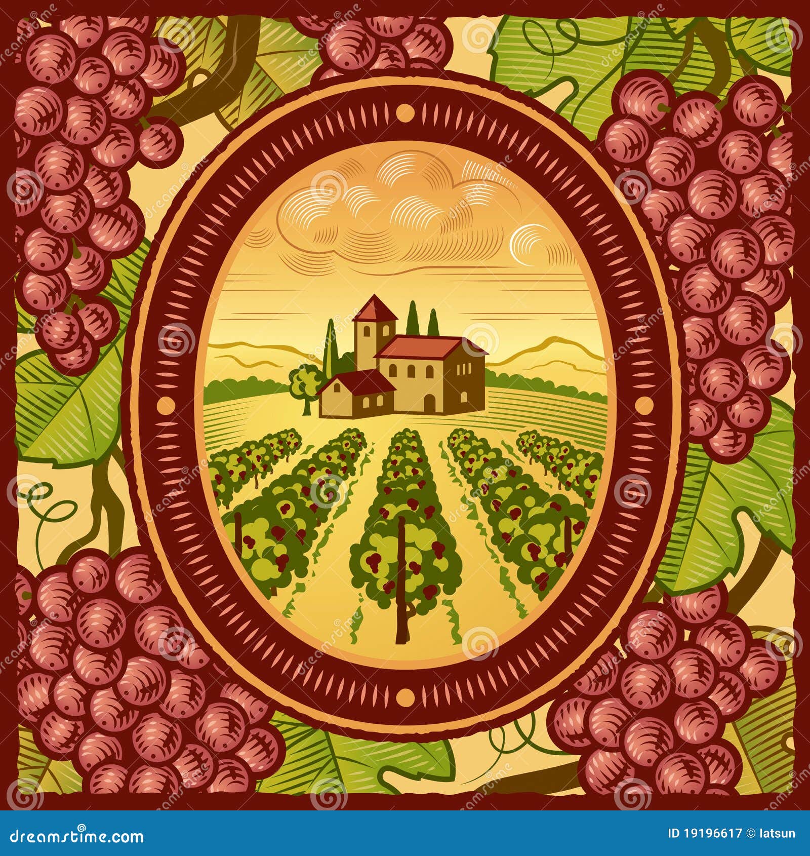 Vigna illustrazione vettoriale. Illustrazione di raccolto - 19196617