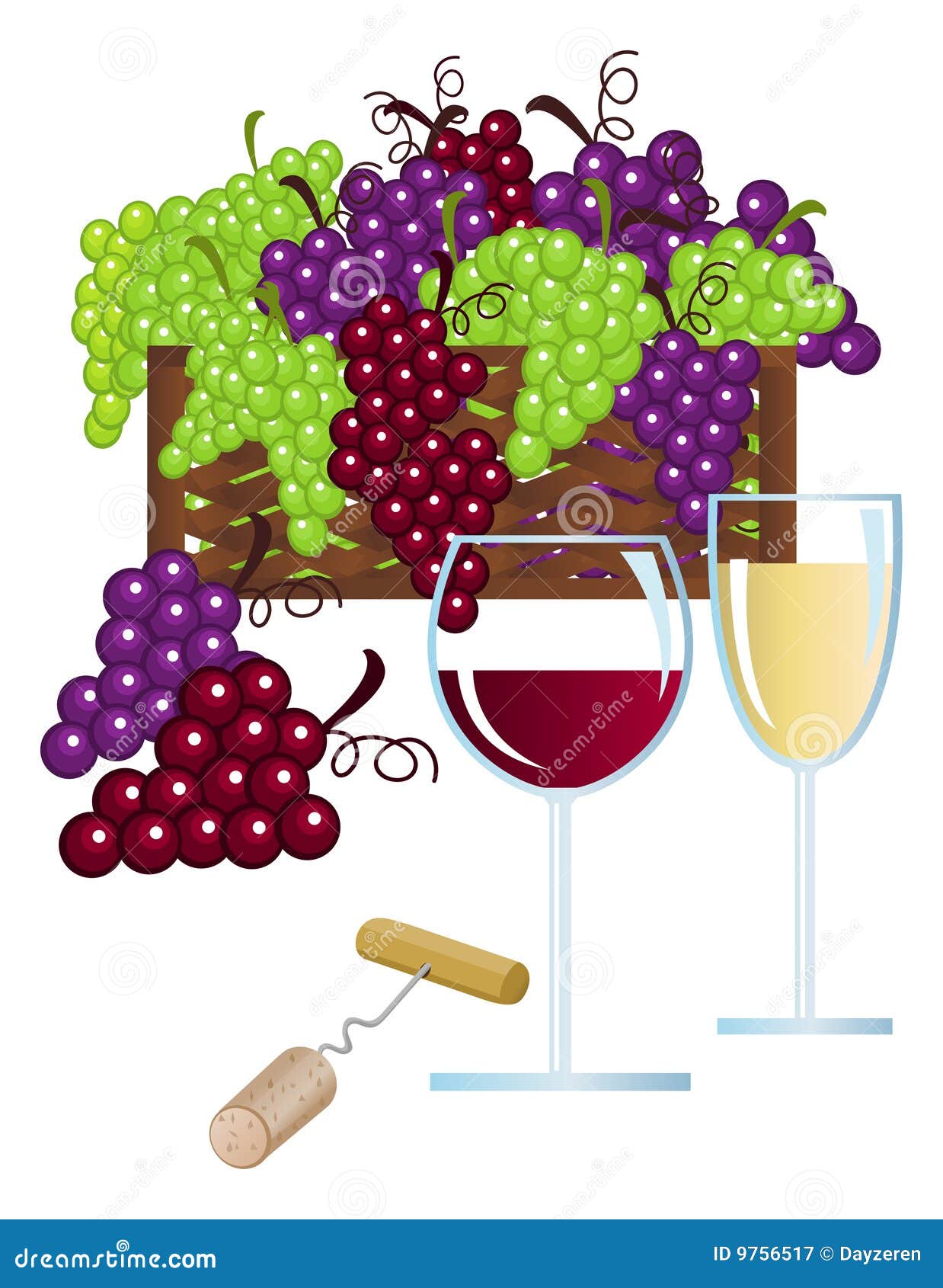 Vigna illustrazione vettoriale. Illustrazione di bottiglia - 9756517