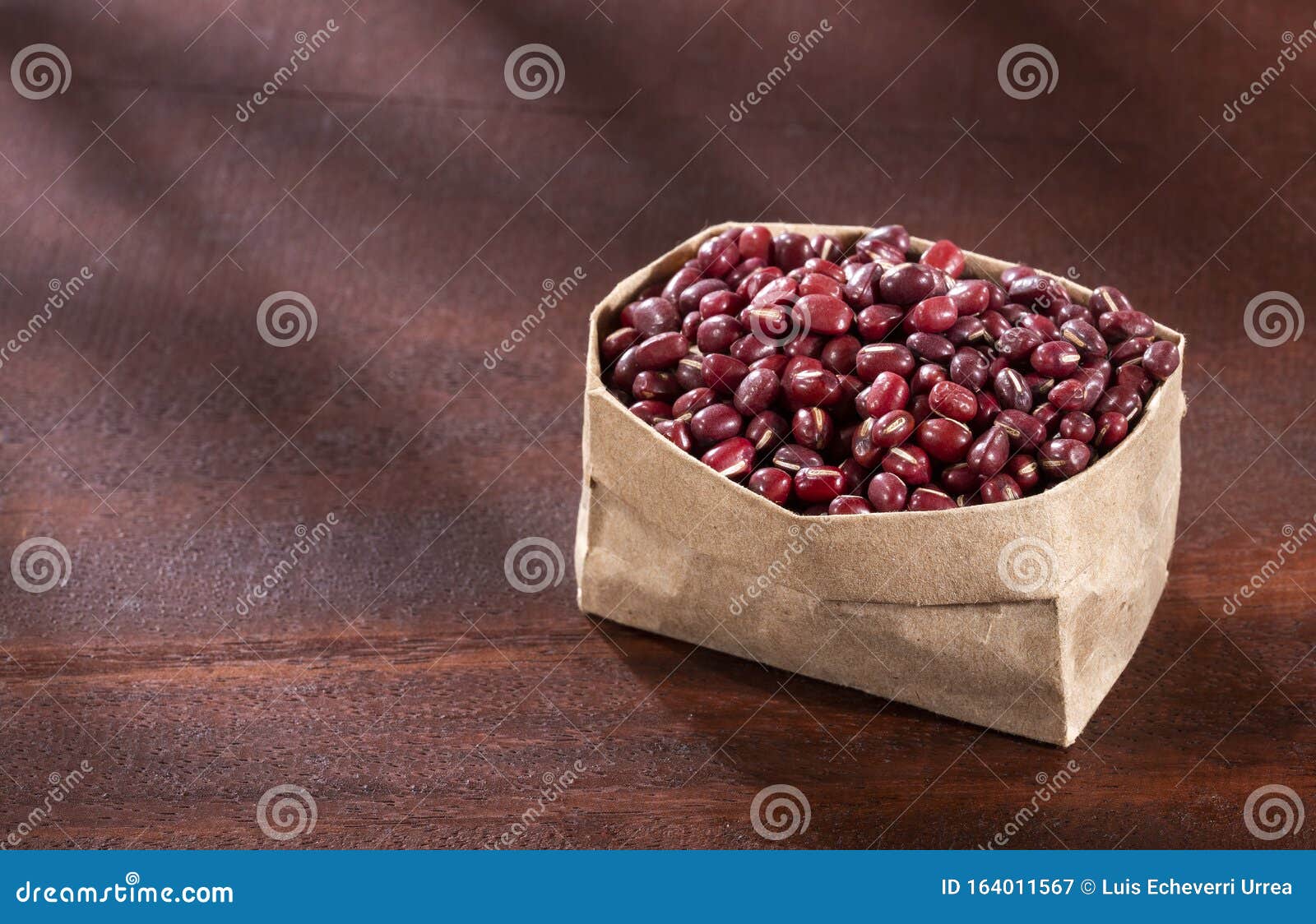 Adzuki Organic Bean in Paper Bag - Vigna Angularis Stock Image - Image ...