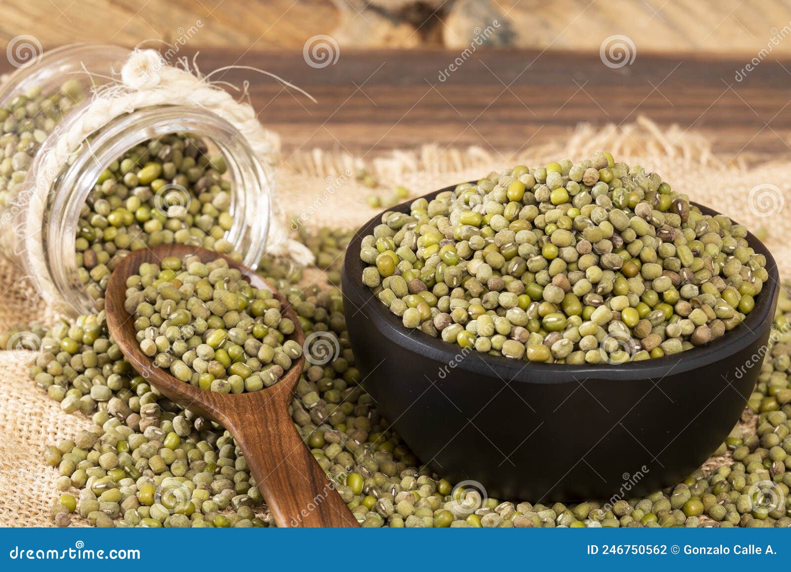 Vigna Radiata - Raw Organic Green Mung Beans Stock Photo - Image of ...