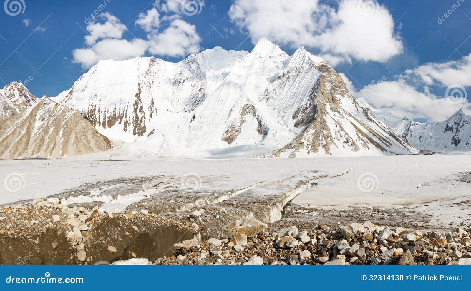 Vigne Glacier, Karakorum, Pakistan Stock Photo - Image of crevice ...