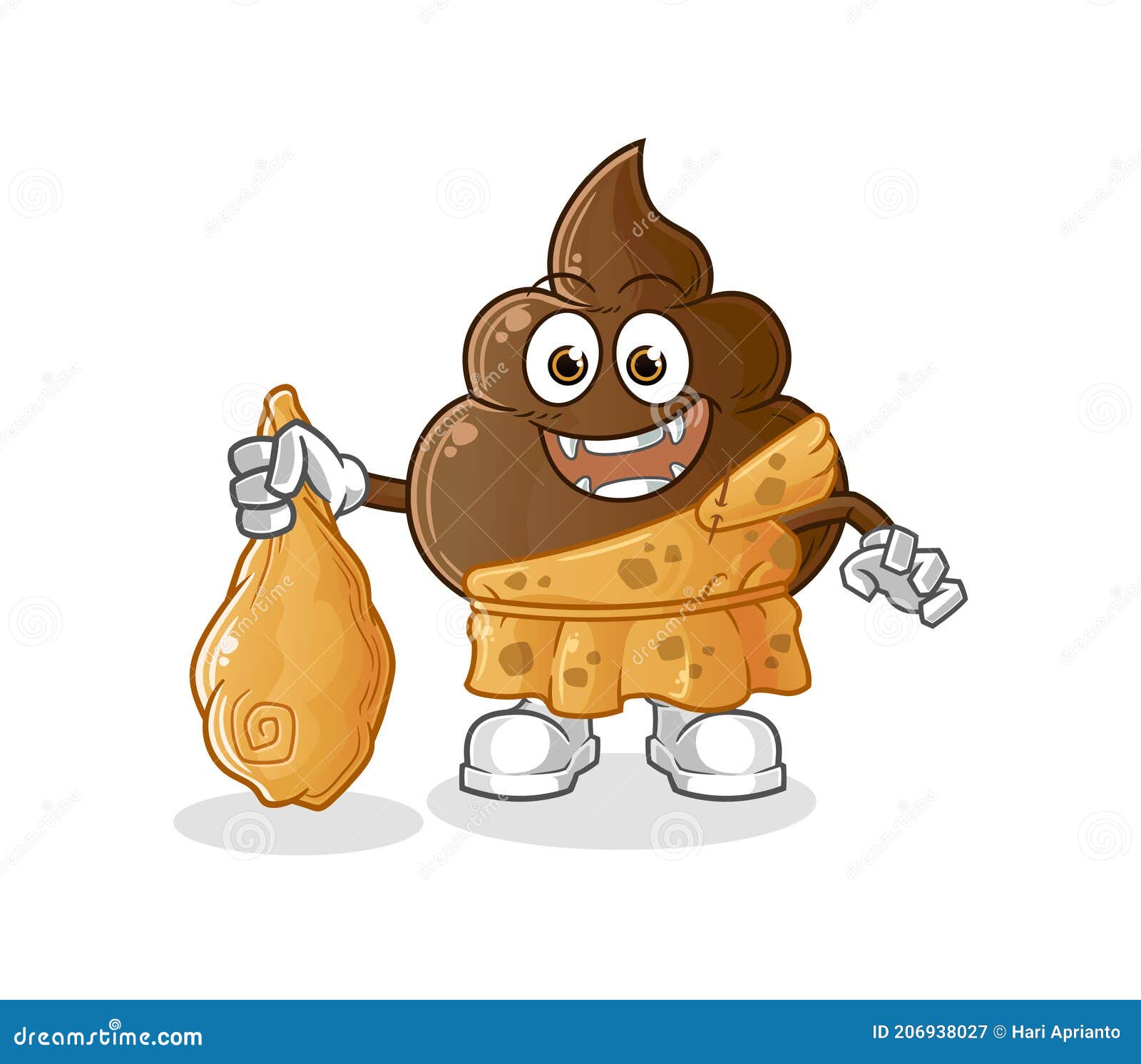 Vignetta Antica Cacca. Vignetta Mascotte Illustrazione Vettoriale ...