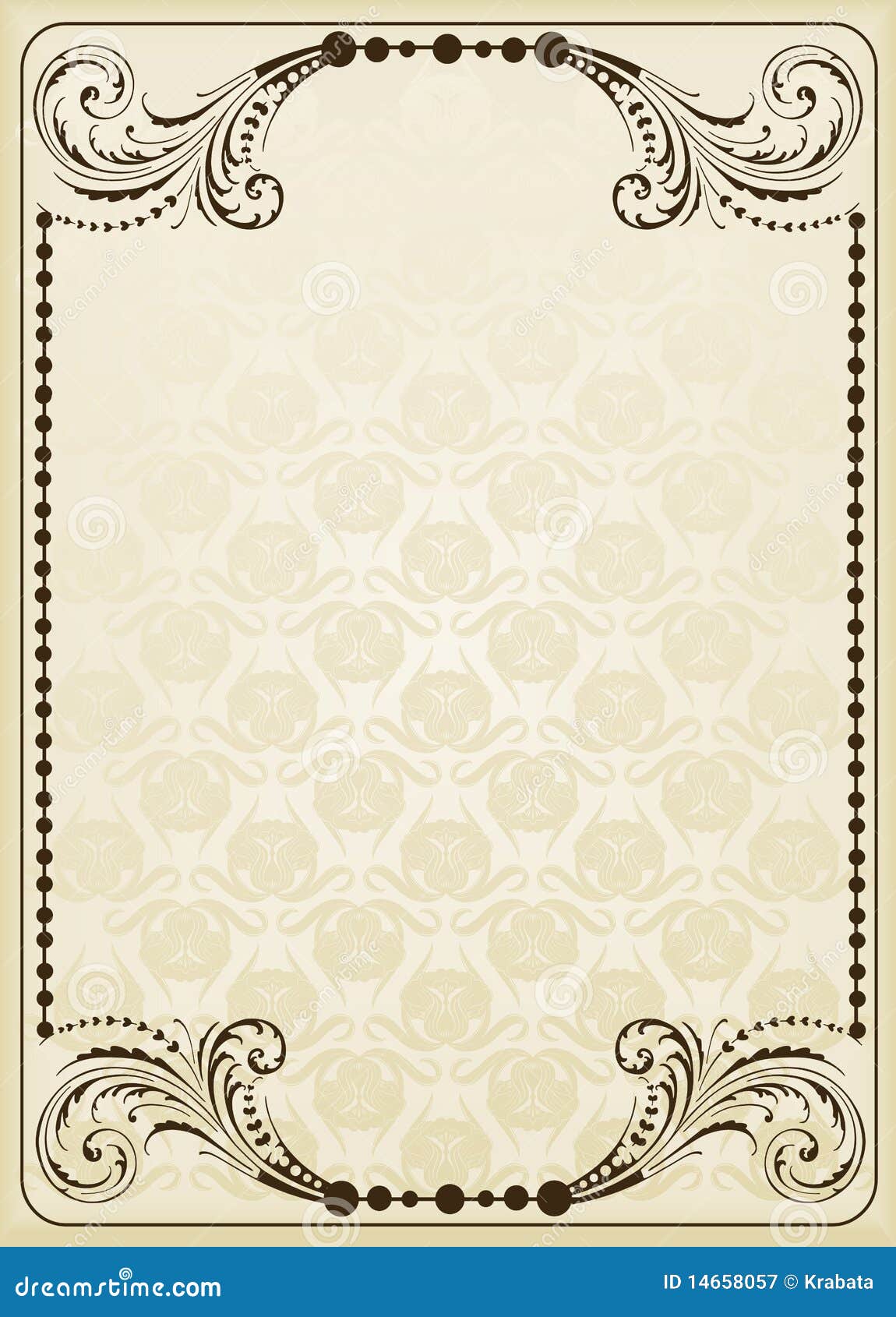 Vignette border vintage stock vector. Illustration of baroque - 14658057