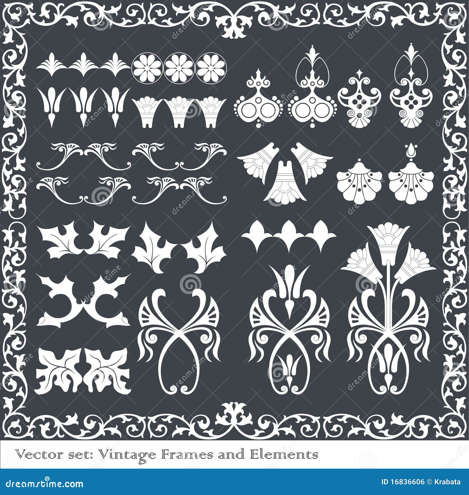 Vignette border vintage stock illustration. Illustration of gradient ...