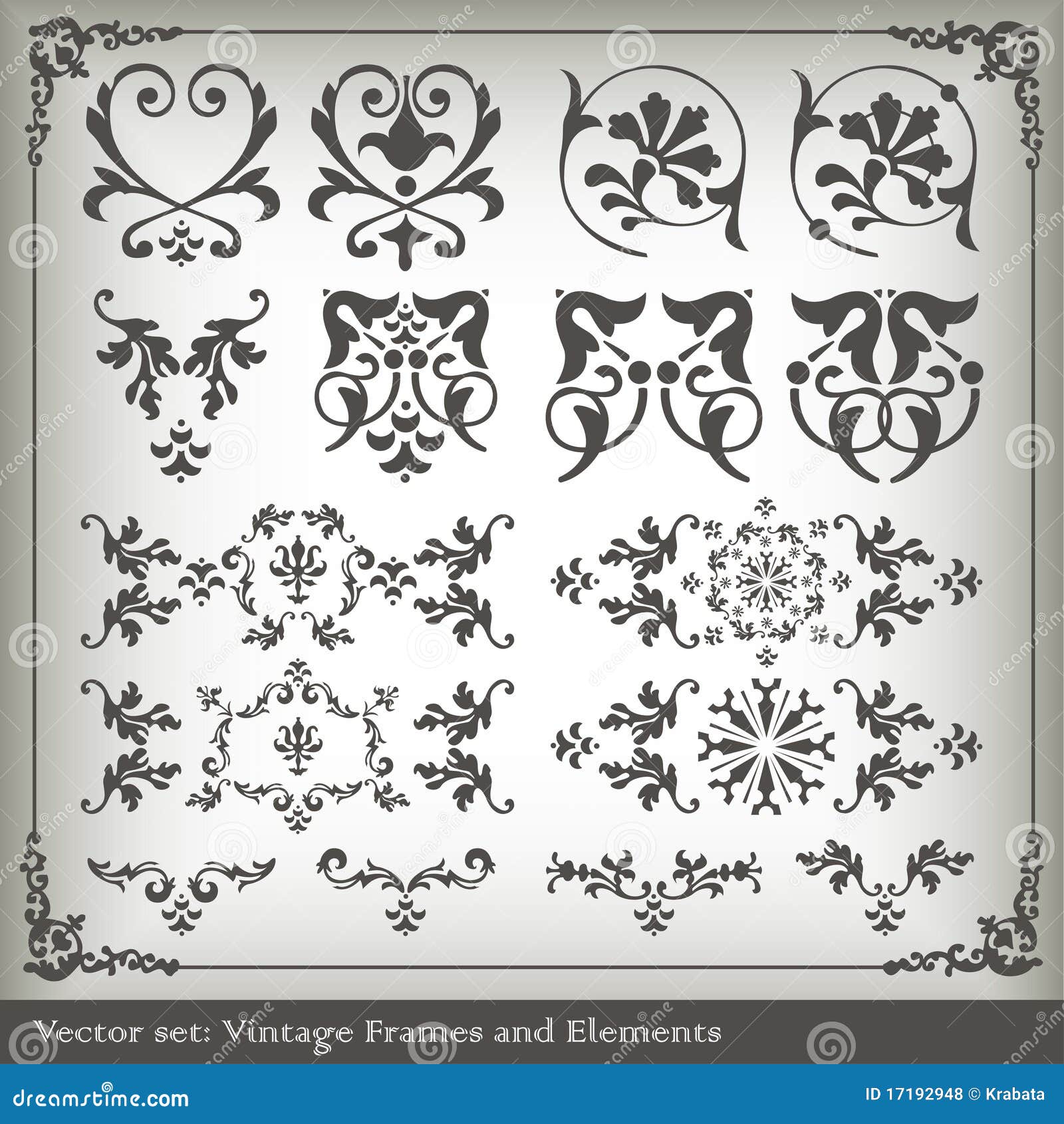 Vignette border vintage stock illustration. Illustration of ornate ...