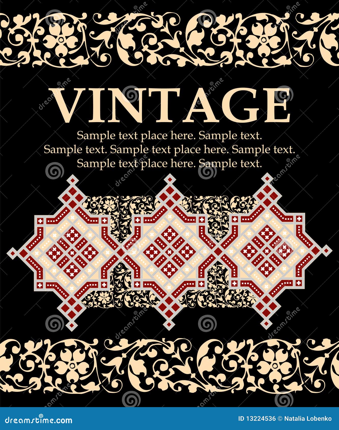 Vignette Composition. Retro. Stock Vector - Illustration of abstract ...