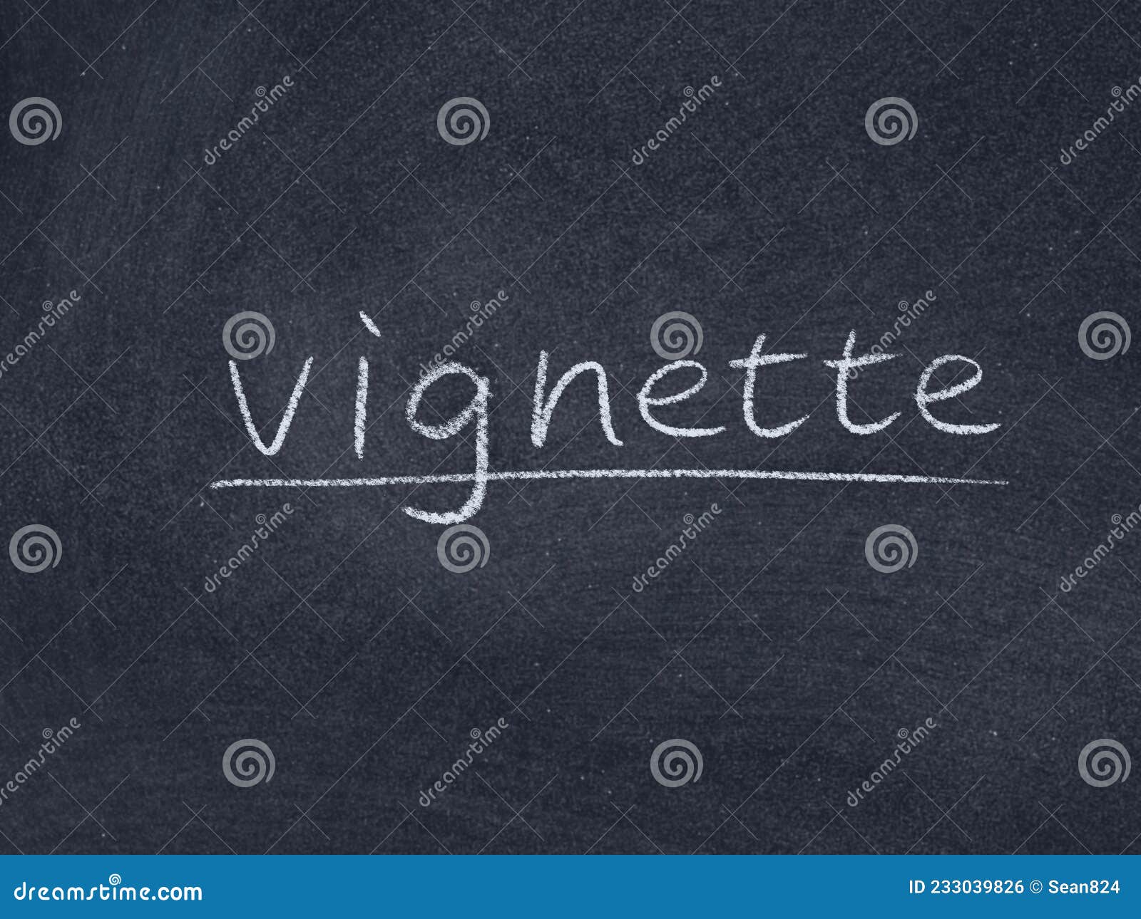 Vignette stock photo. Image of word, chalkboard, text - 233039826