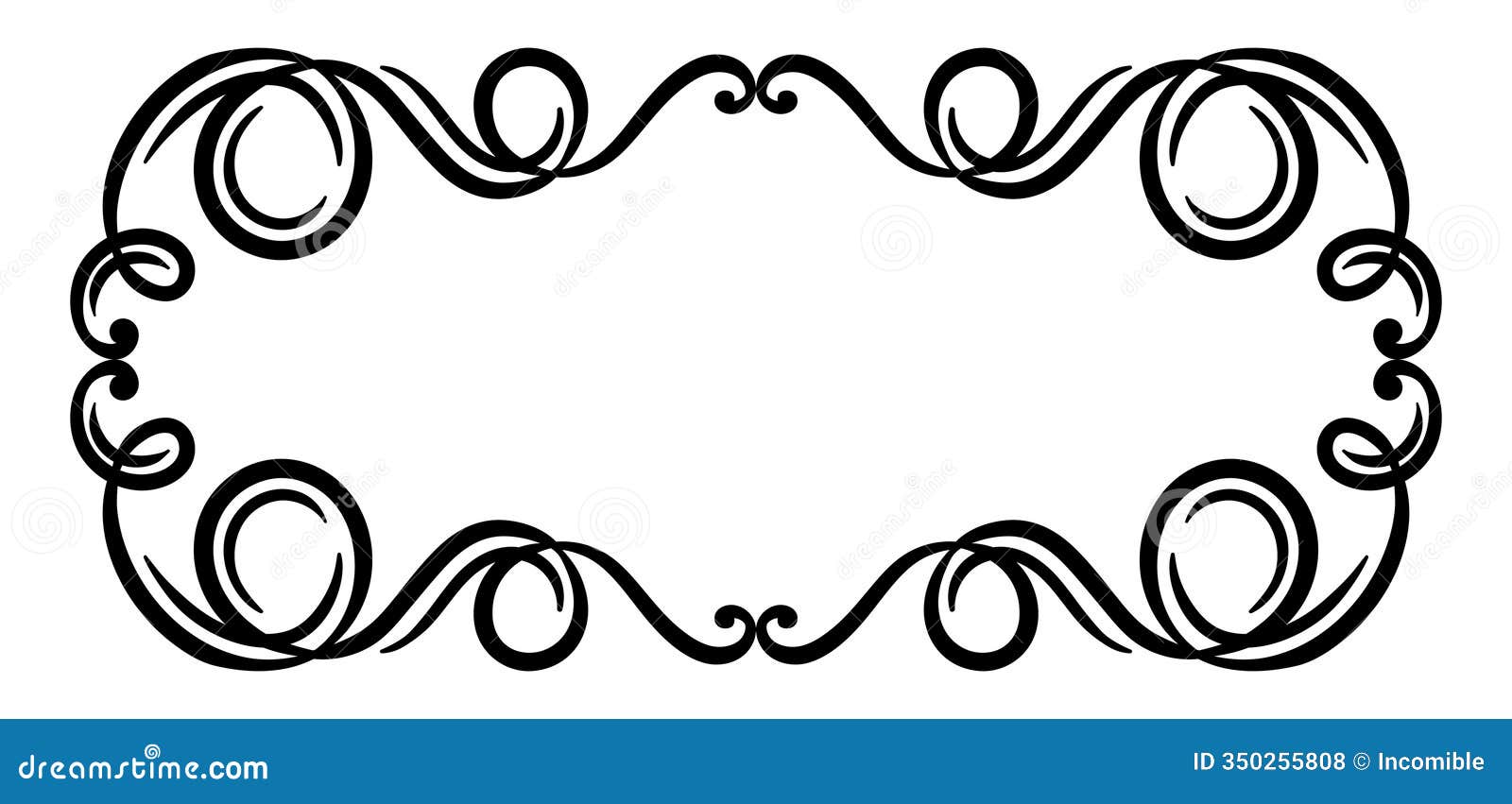 Vignette Curl Element. Decorative Calligraphic Divider or Frame Stock ...