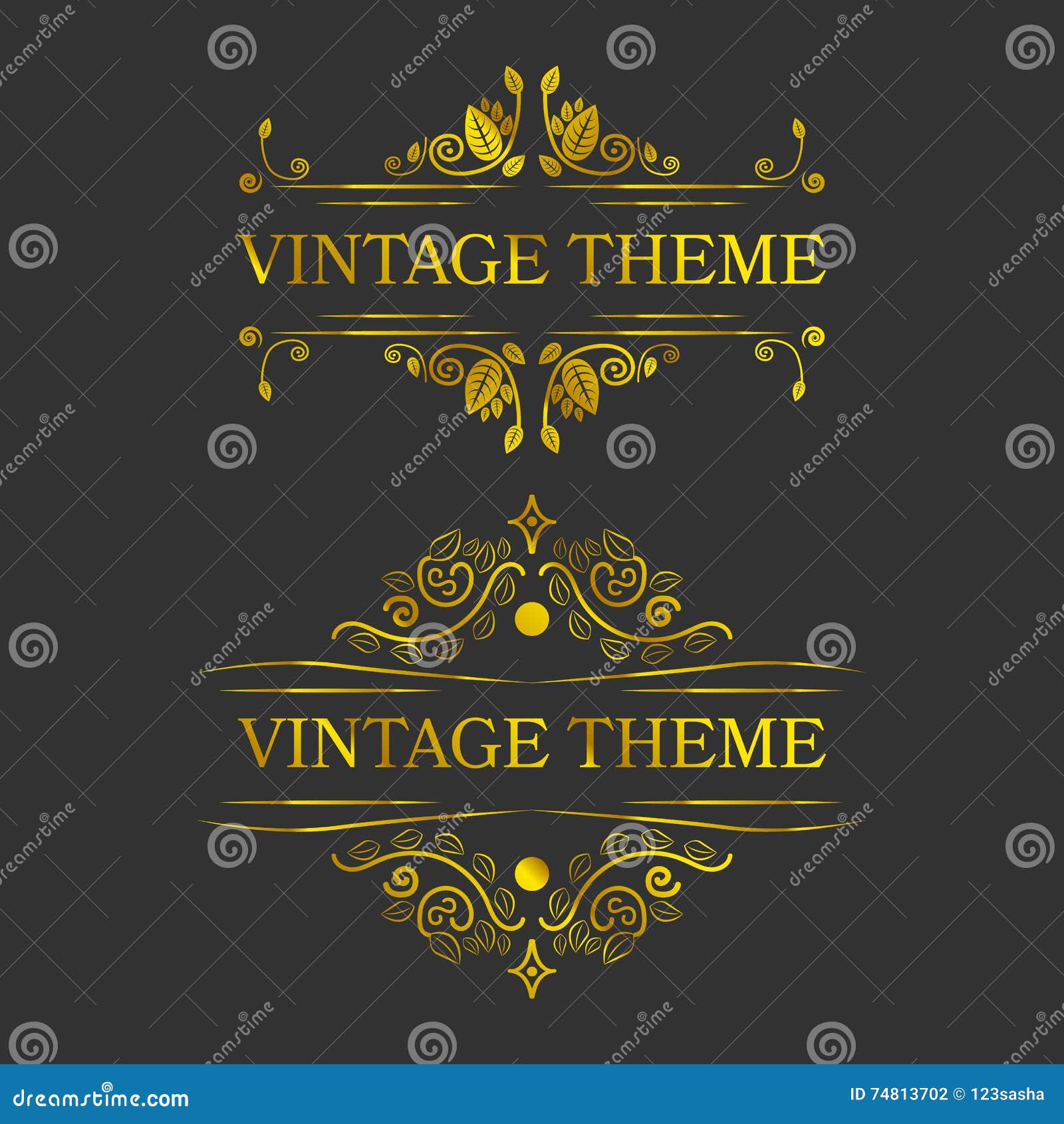 Vignette frames set stock vector. Illustration of template - 74813702