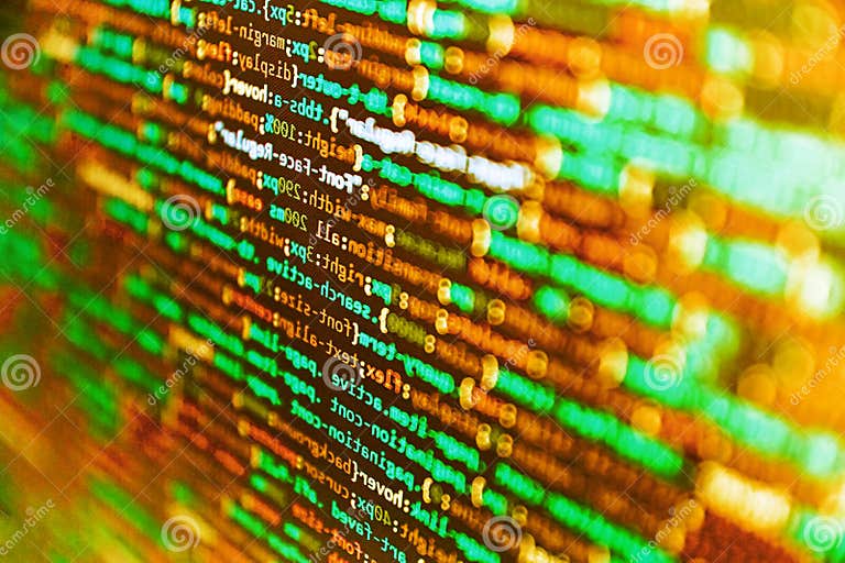 Vignette Light and Dark Shadow Dramatic Effect. Programming Source Code Abstract Screen of ...