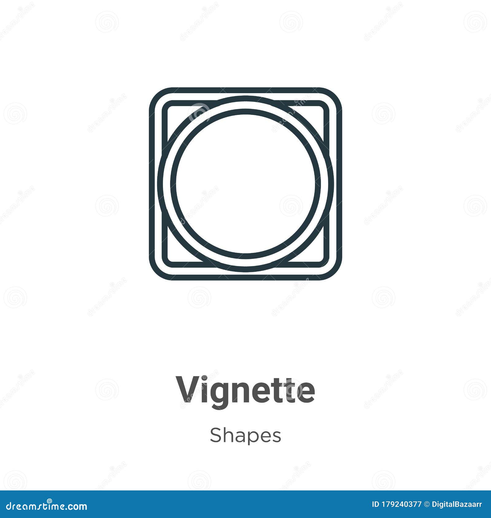 Vignette Outline Vector Icon. Thin Line Black Vignette Icon, Flat ...