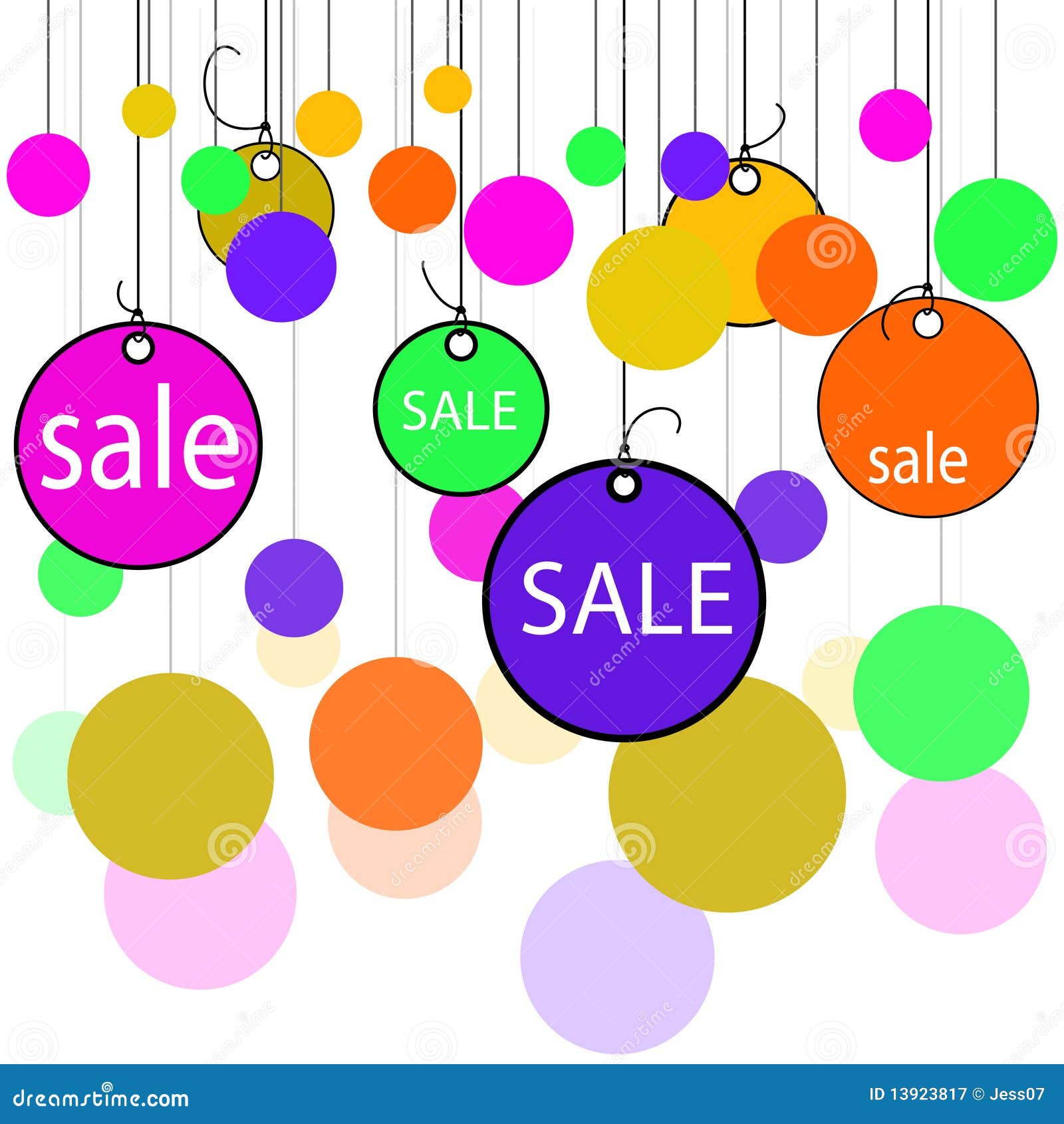 Vignettes with sale stock illustration. Illustration of modern - 13923817