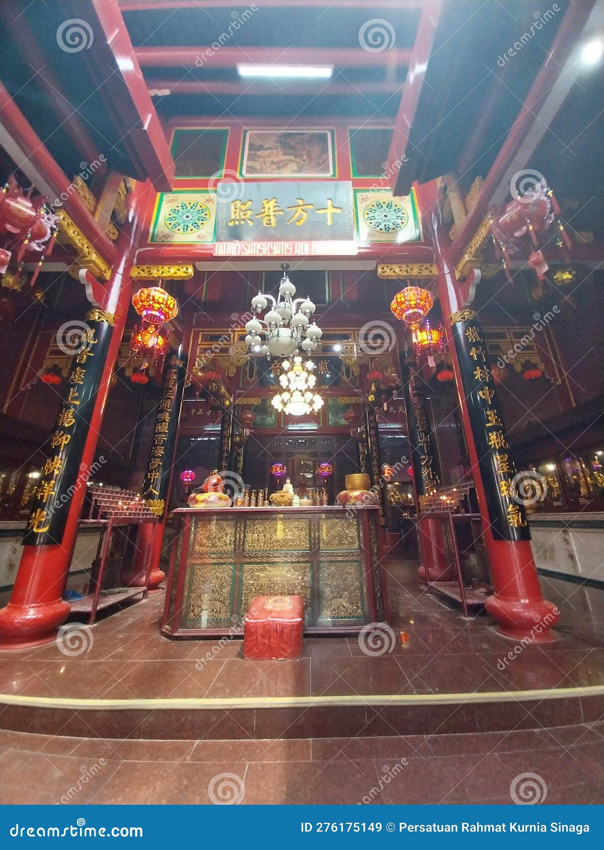 Vihara Inside Amazing at Bandar Lampung Indonesia Stock Image - Image ...