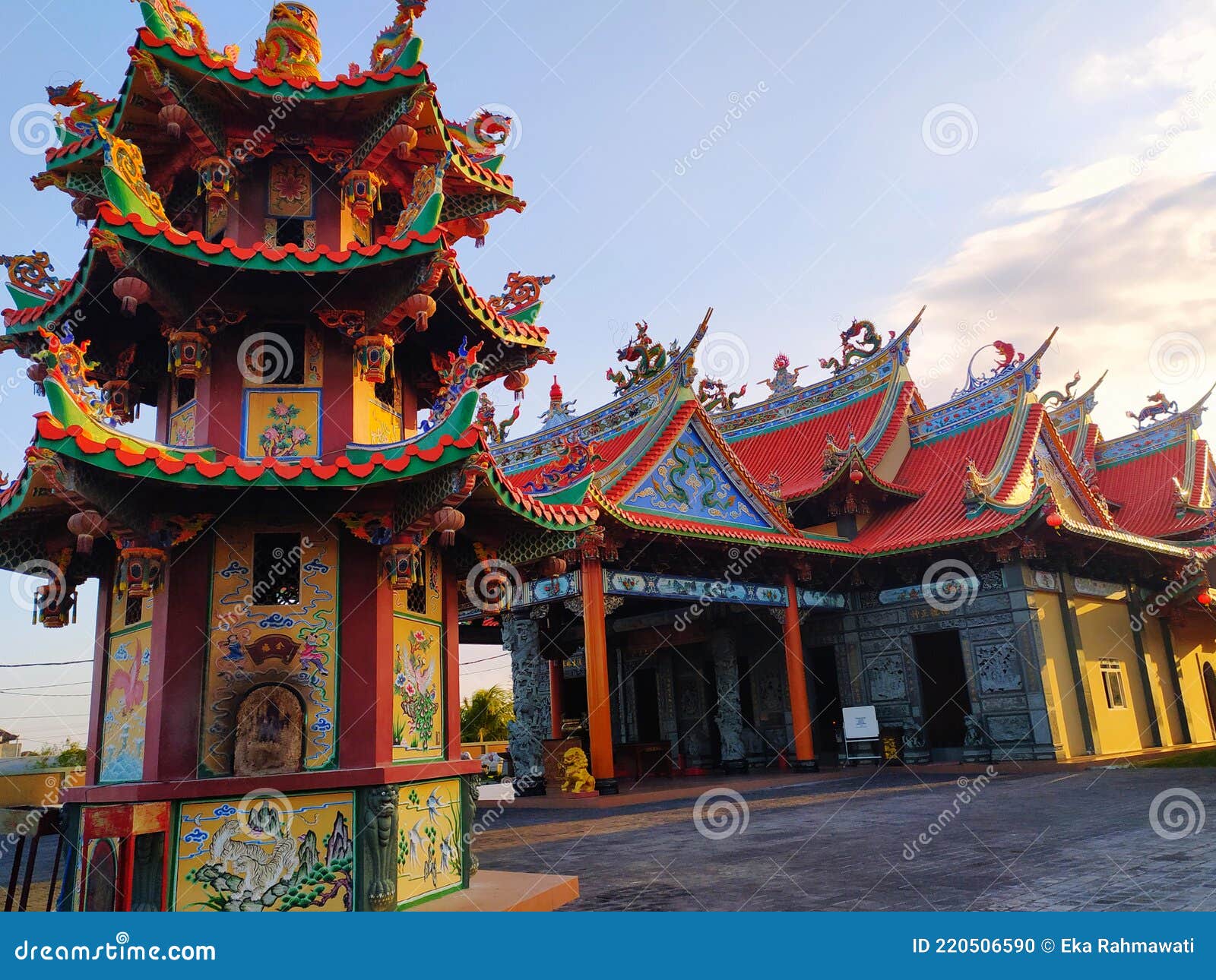 Vihara Satya Dharma Is A Modern Chinese Temple At Benoa Port, Bali. It ...