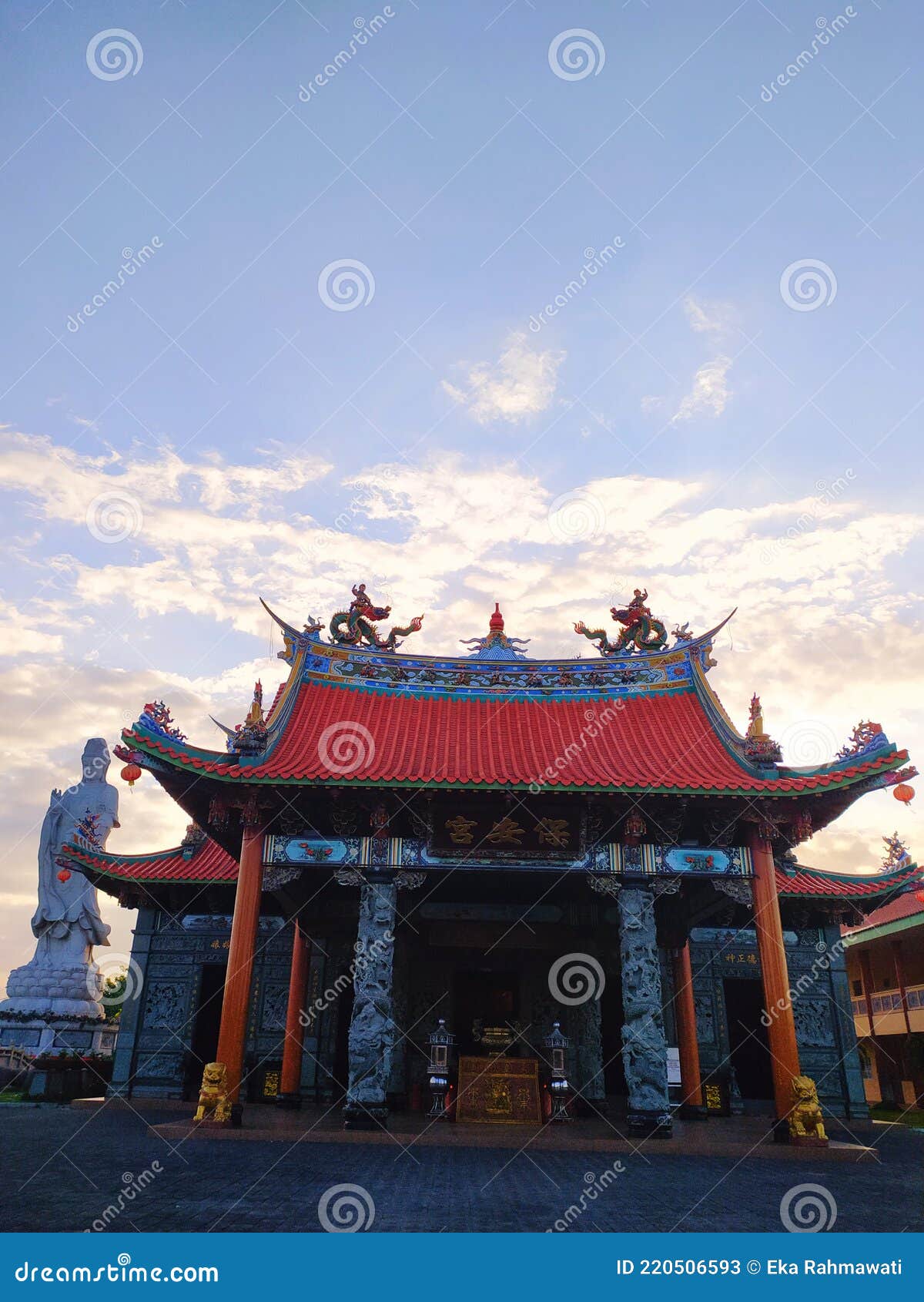Vihara Satya Dharma Is A Modern Chinese Temple At Benoa Port, Bali. It ...