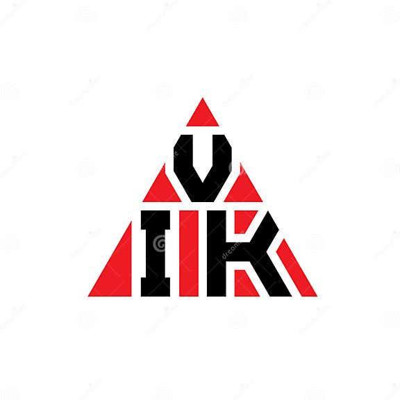 VIK Triangle Letter Logo Design with Triangle Shape. VIK Triangle Logo ...