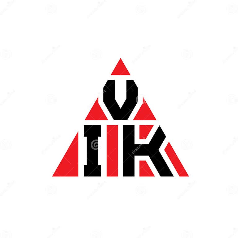 VIK Triangle Letter Logo Design with Triangle Shape. VIK Triangle Logo ...
