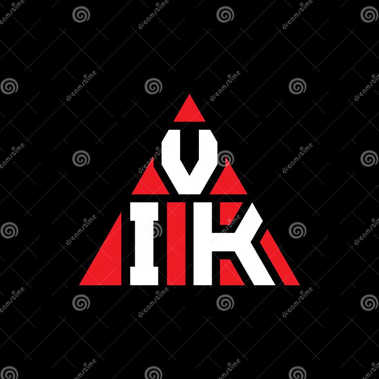 VIK Triangle Letter Logo Design with Triangle Shape. VIK Triangle Logo ...