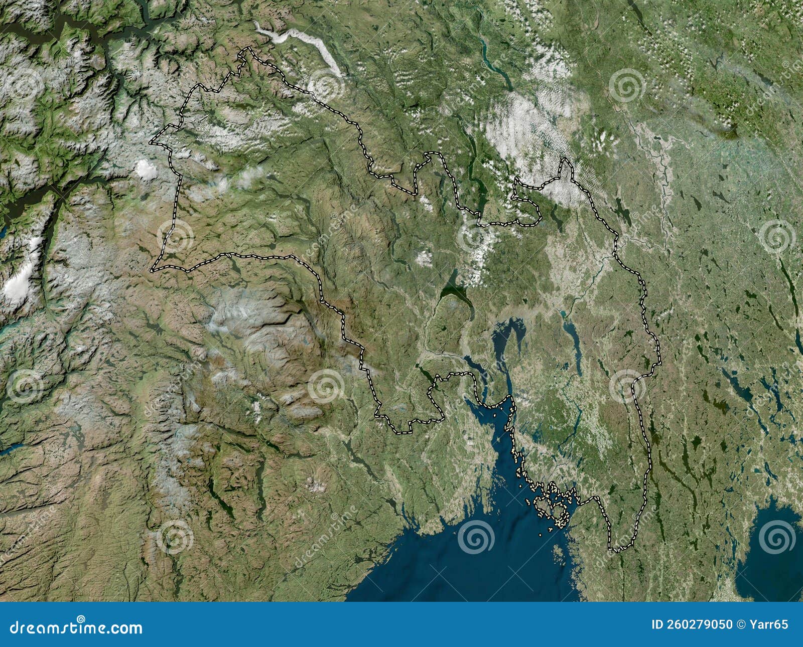 Viken, Norway. High-res Satellite. No Legend Stock Illustration ...