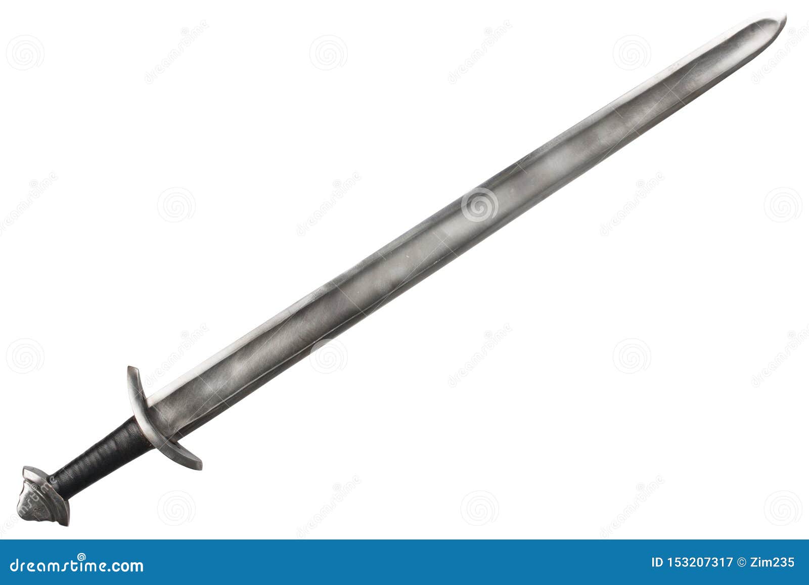 Knight With Thor`s Hammer On The Shield And A Norman Sword. Medieval ...