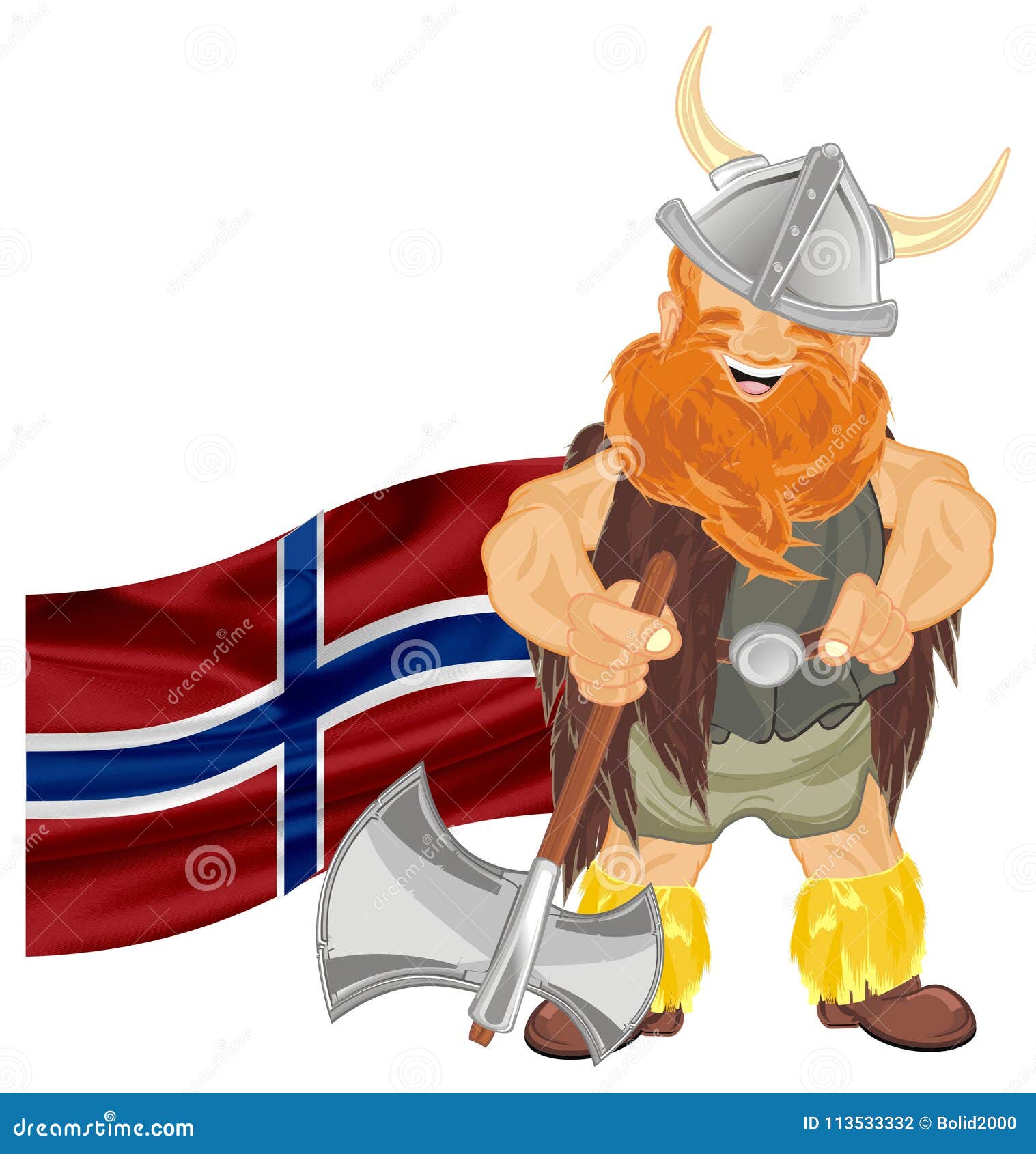 Viking and apir of objects stock illustration. Illustration of strong ...