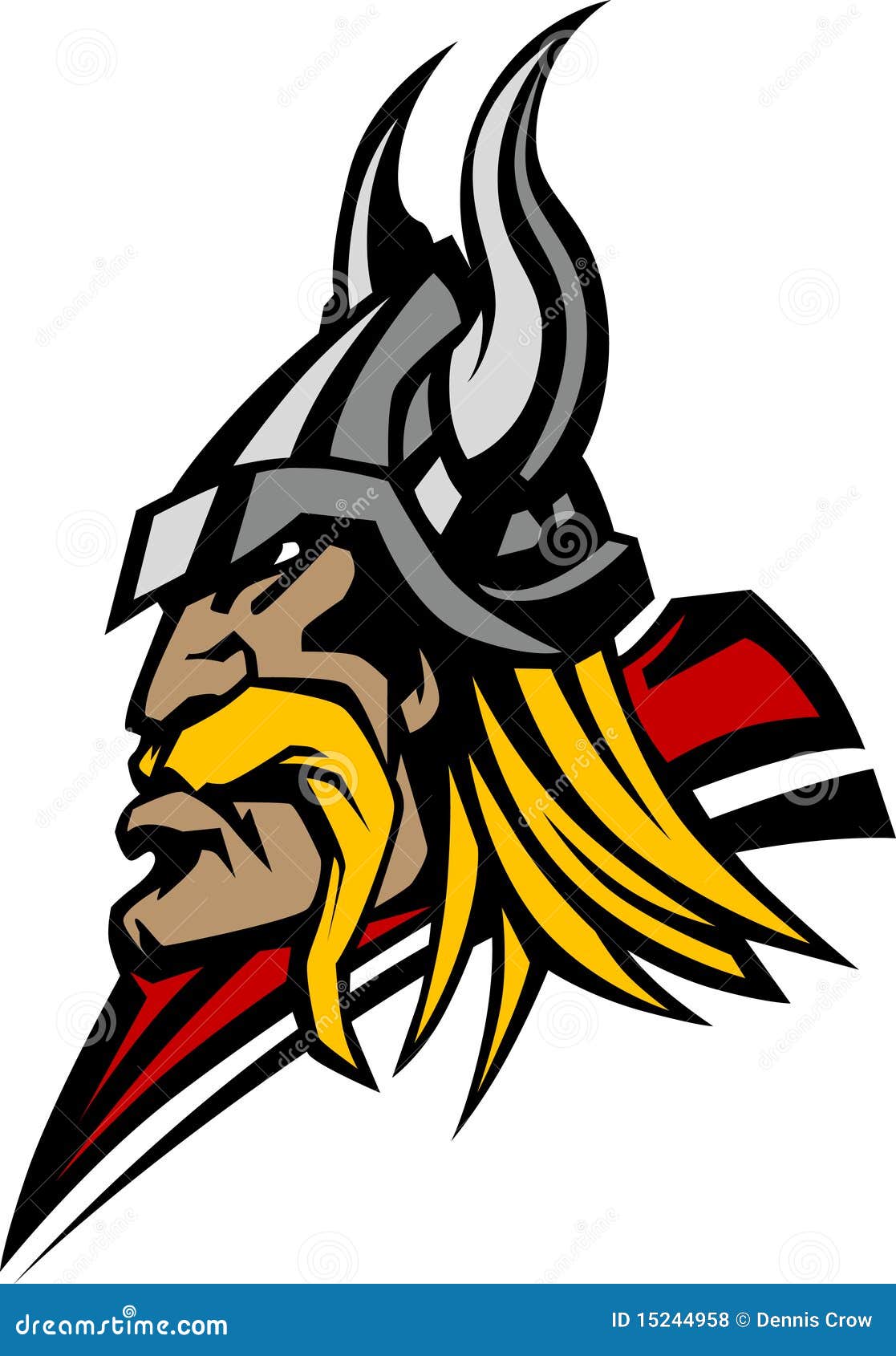 Viking / Barbarian Mascot Logo Stock Vector - Illustration of soldier ...