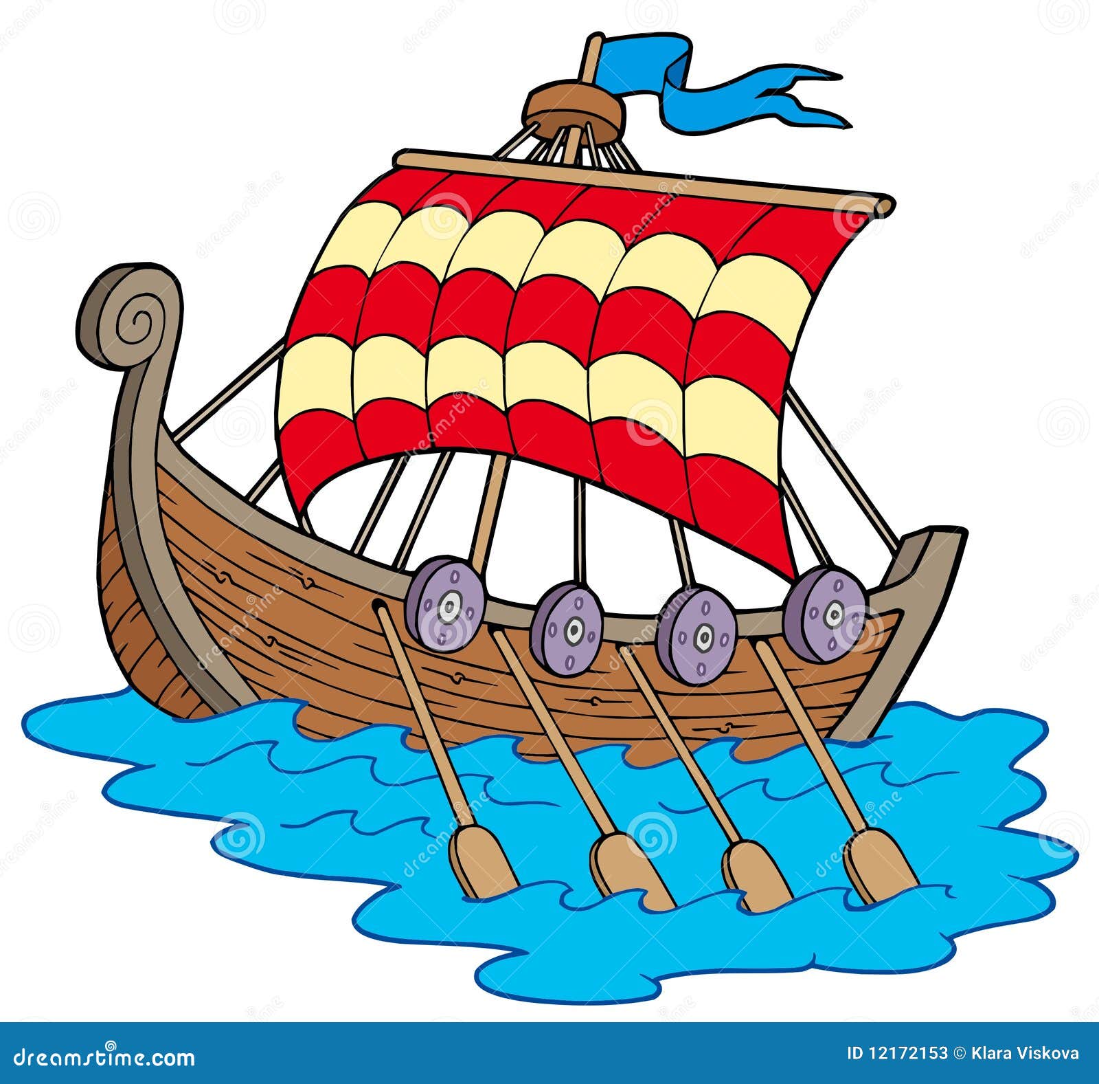 Viking boat stock vector. Illustration of historical - 12172153